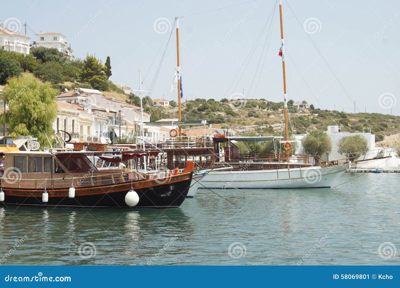 Greek Fishing Boats, Thassos Greek Island Editorial Image ...