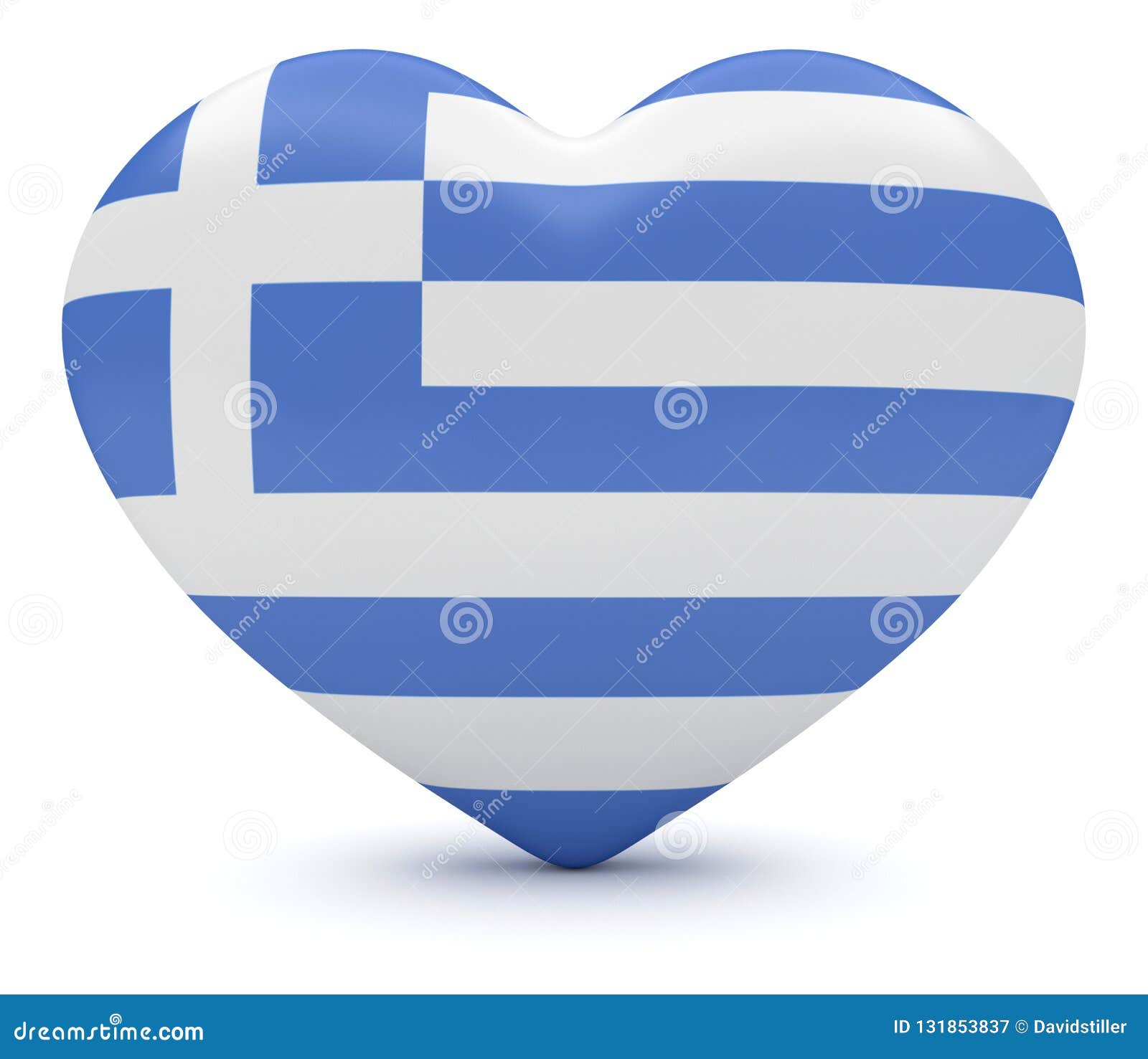 Greek Flag Heart 3d Illustration Stock Illustration - Illustration of ...