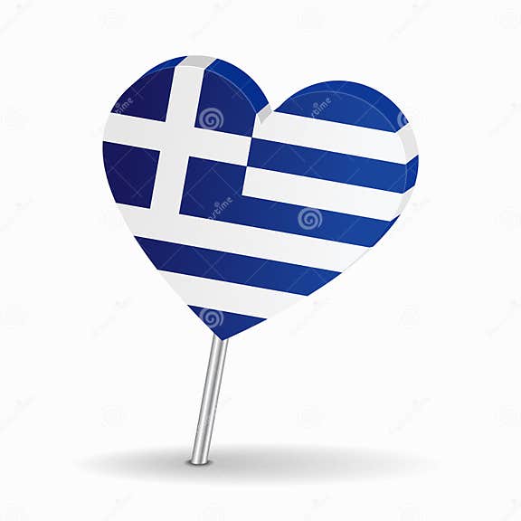 Greek Flag Heart-shaped Map Pointer Layout. Vector Illustration. Stock ... Greek Flag Heart-shaped Map Pointer Layout. Vector Illustration. Stock ...
