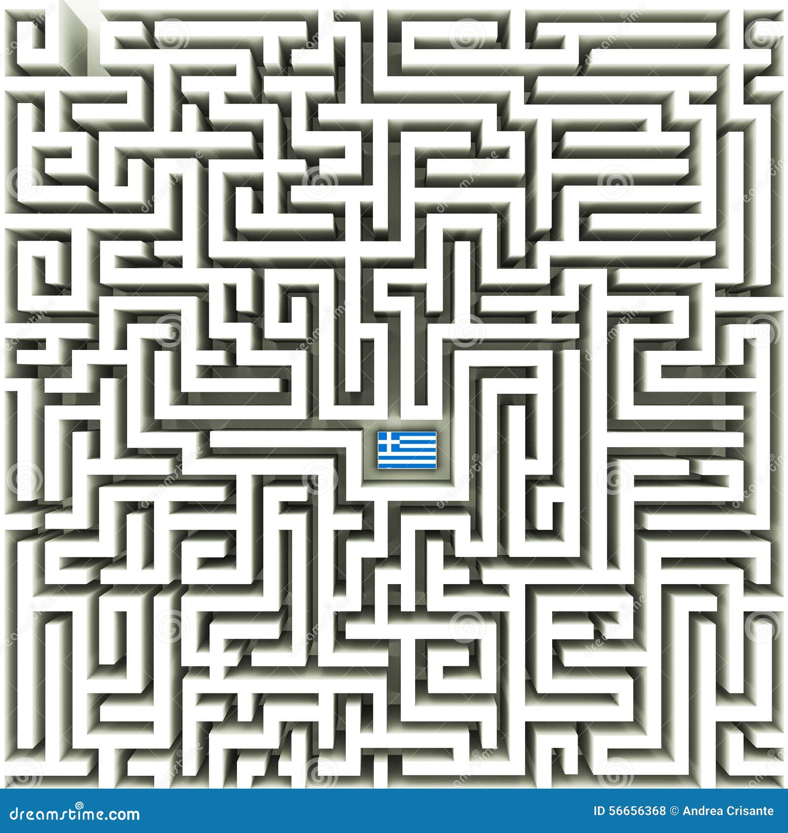 Greek flag in a maze stock illustration. Illustration of emergency ...