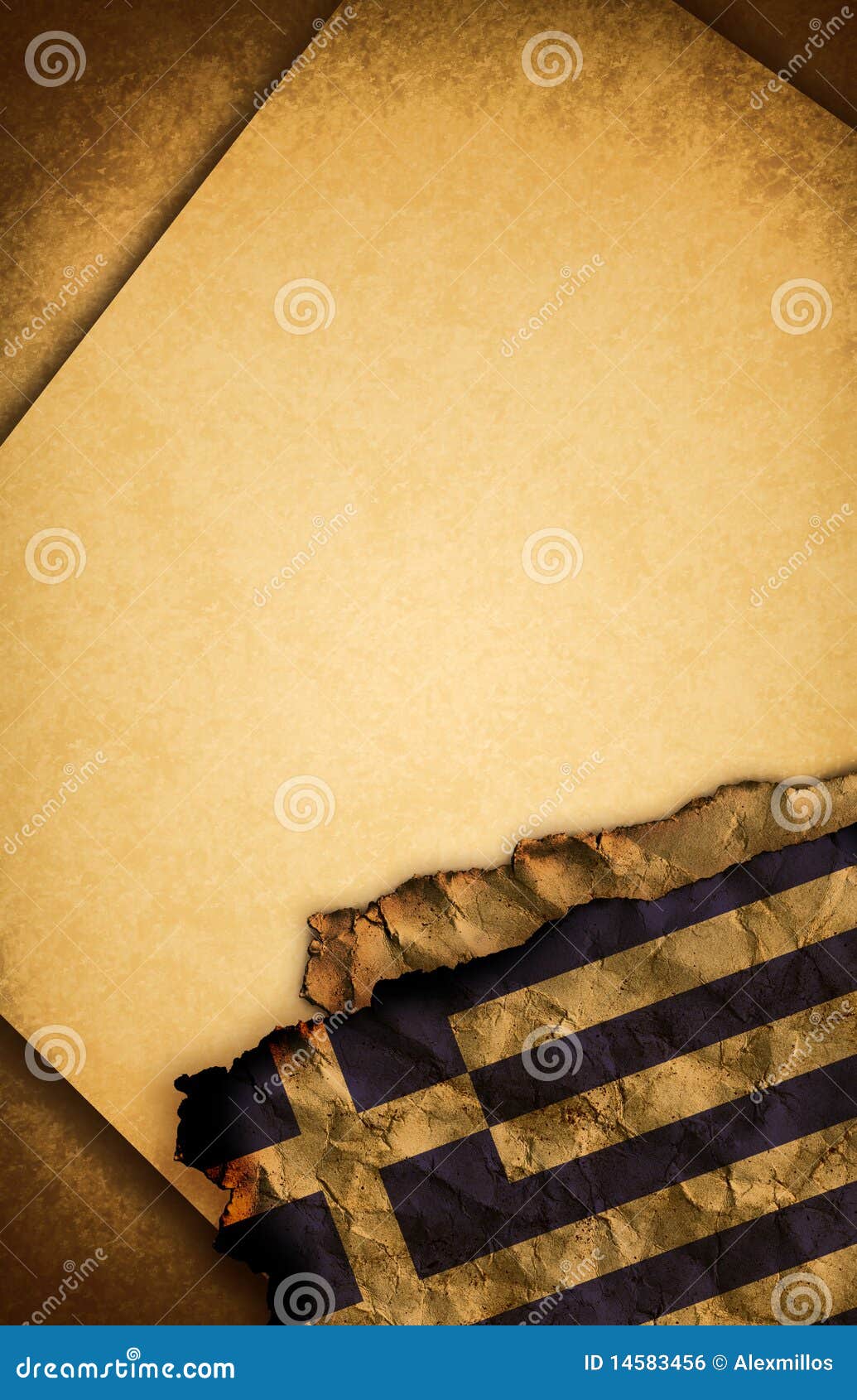 Greek flag and old paper stock illustration. Illustration of abstract ...