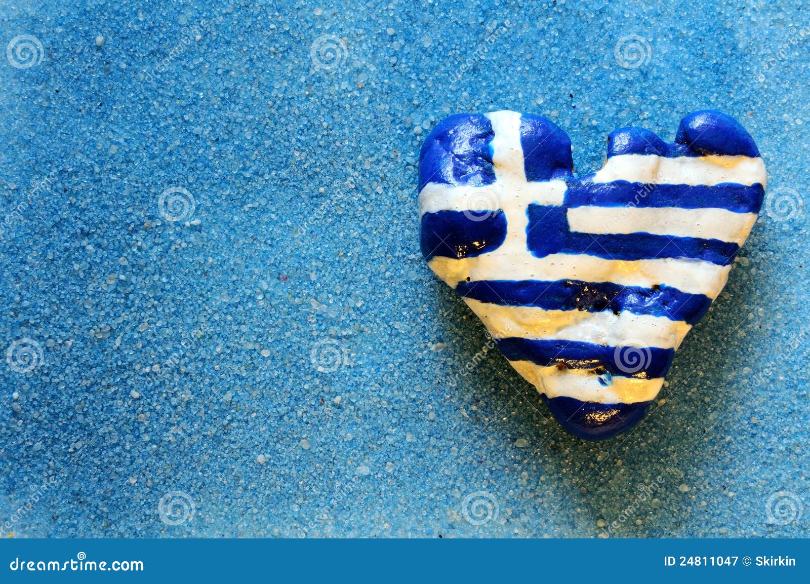 Greek Flag in the Shape of a Heart Stock Image - Image of paintedsandy ...