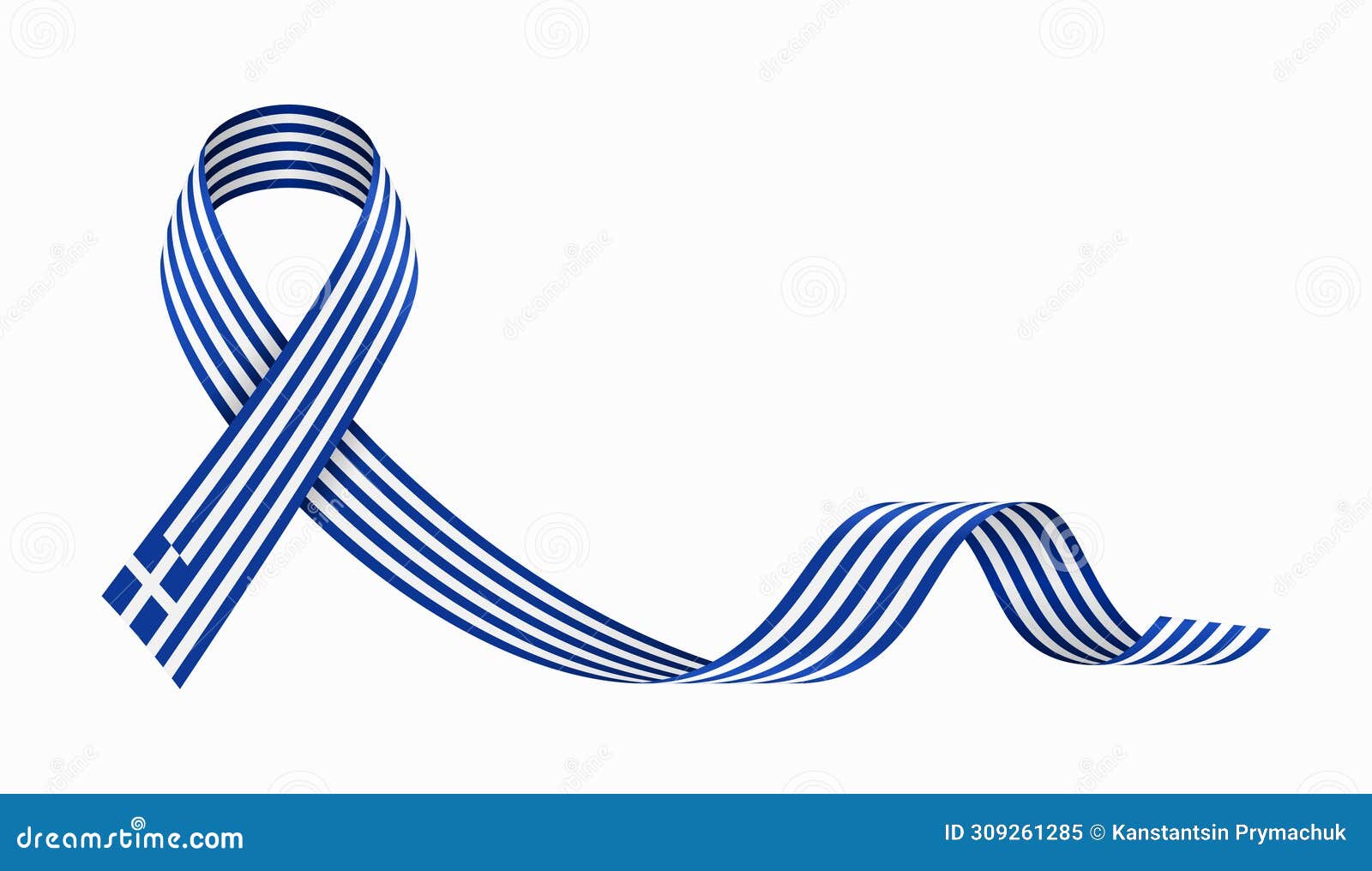 Greek Flag Stripe Ribbon Wavy Background Layout. Vector Illustration ...