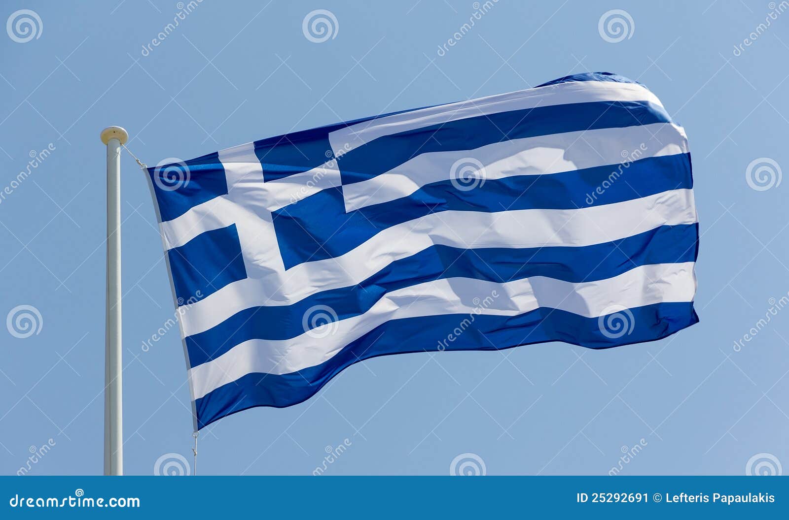 Greek flag waving stock image. Image of patriot, country - 25292691