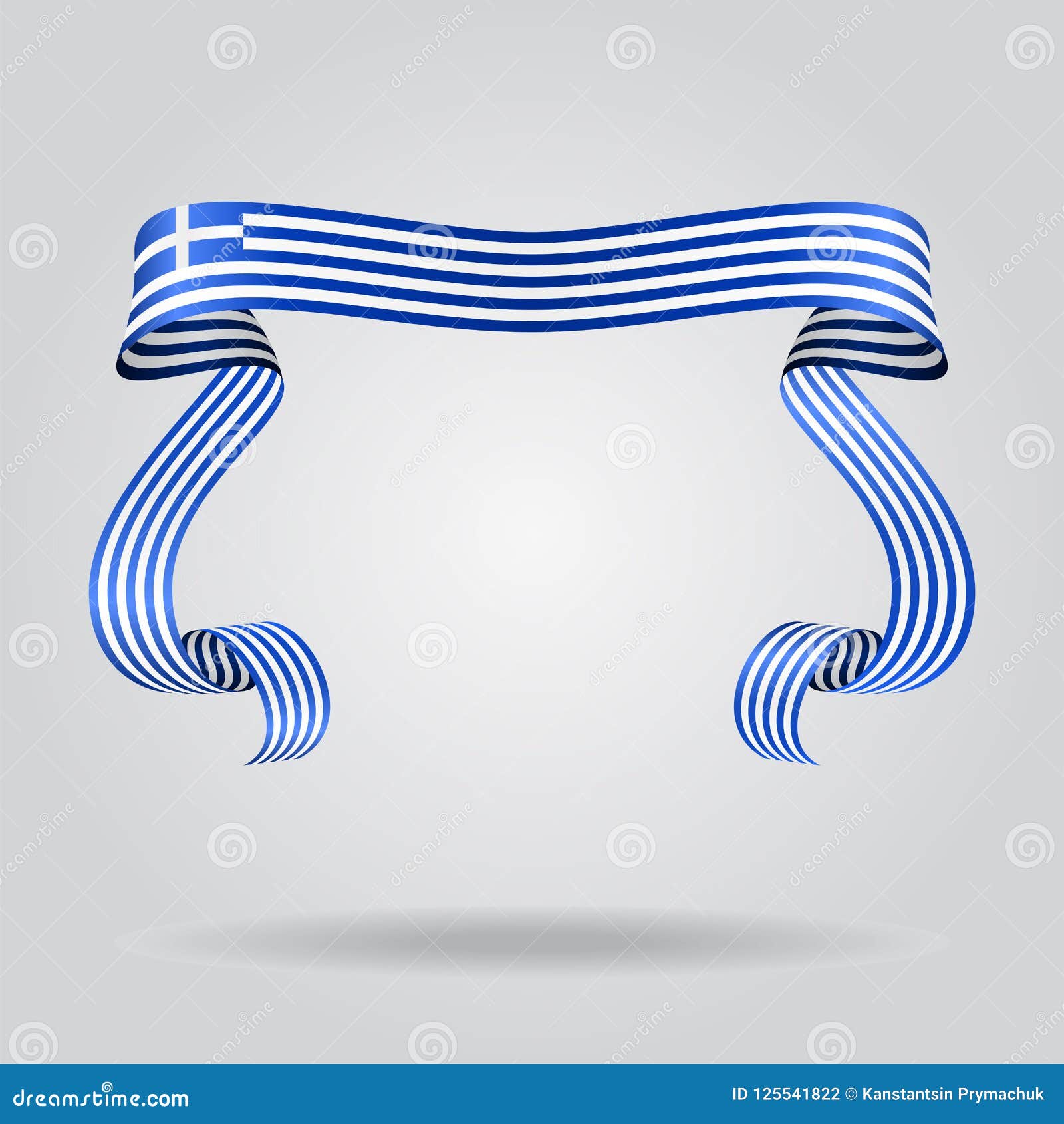 Greek Flag Wavy Ribbon Background. Vector Illustration. Stock Vector ...