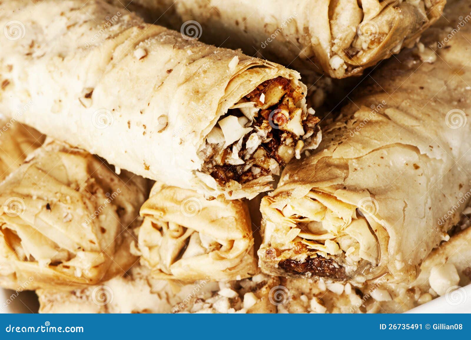 Greek food, saragli stock image. Image of bakery, flaky - 26735491