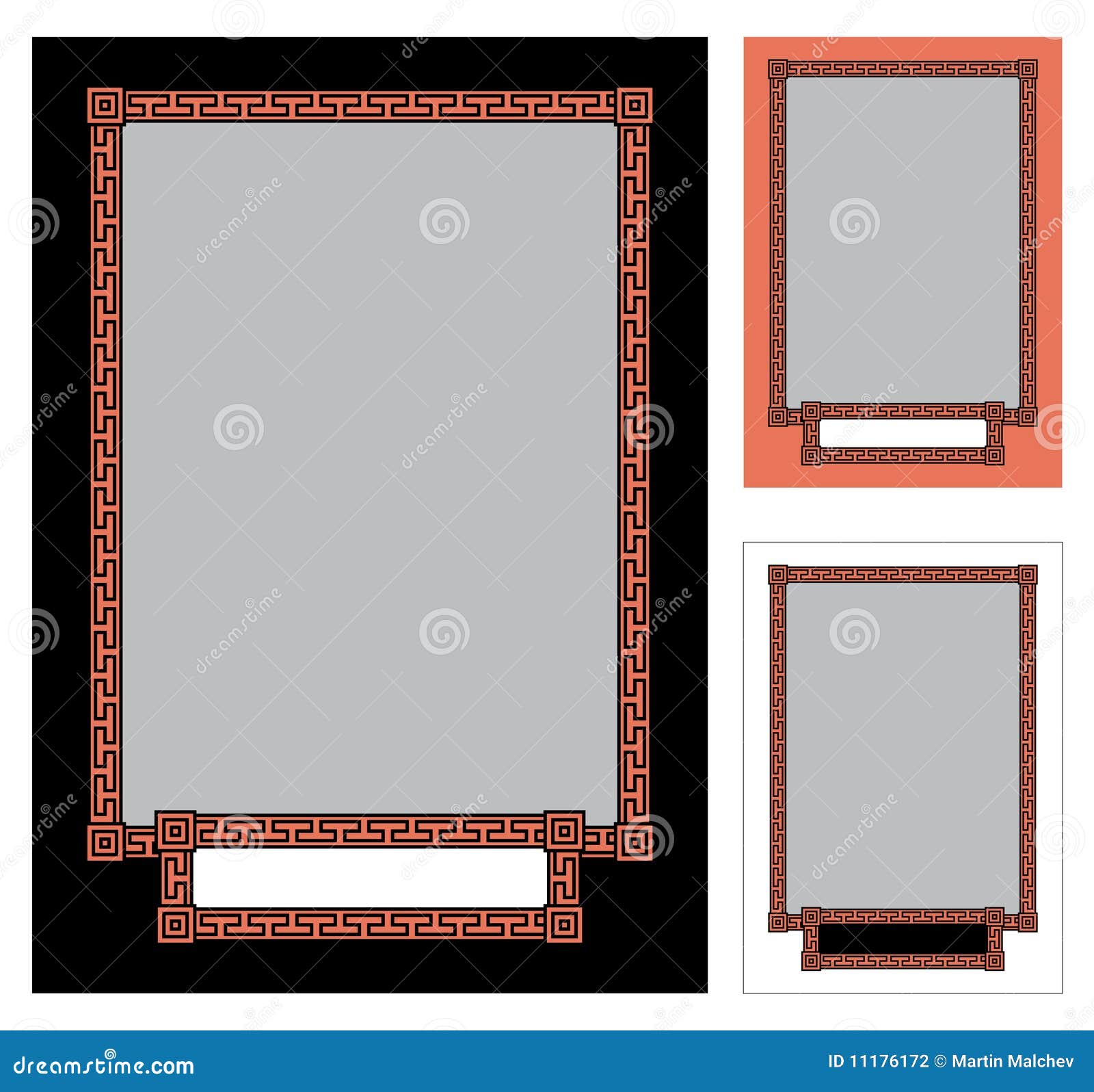 Greek Frame. Meander Pattern Border Square. Greek Rectangle Frame ...