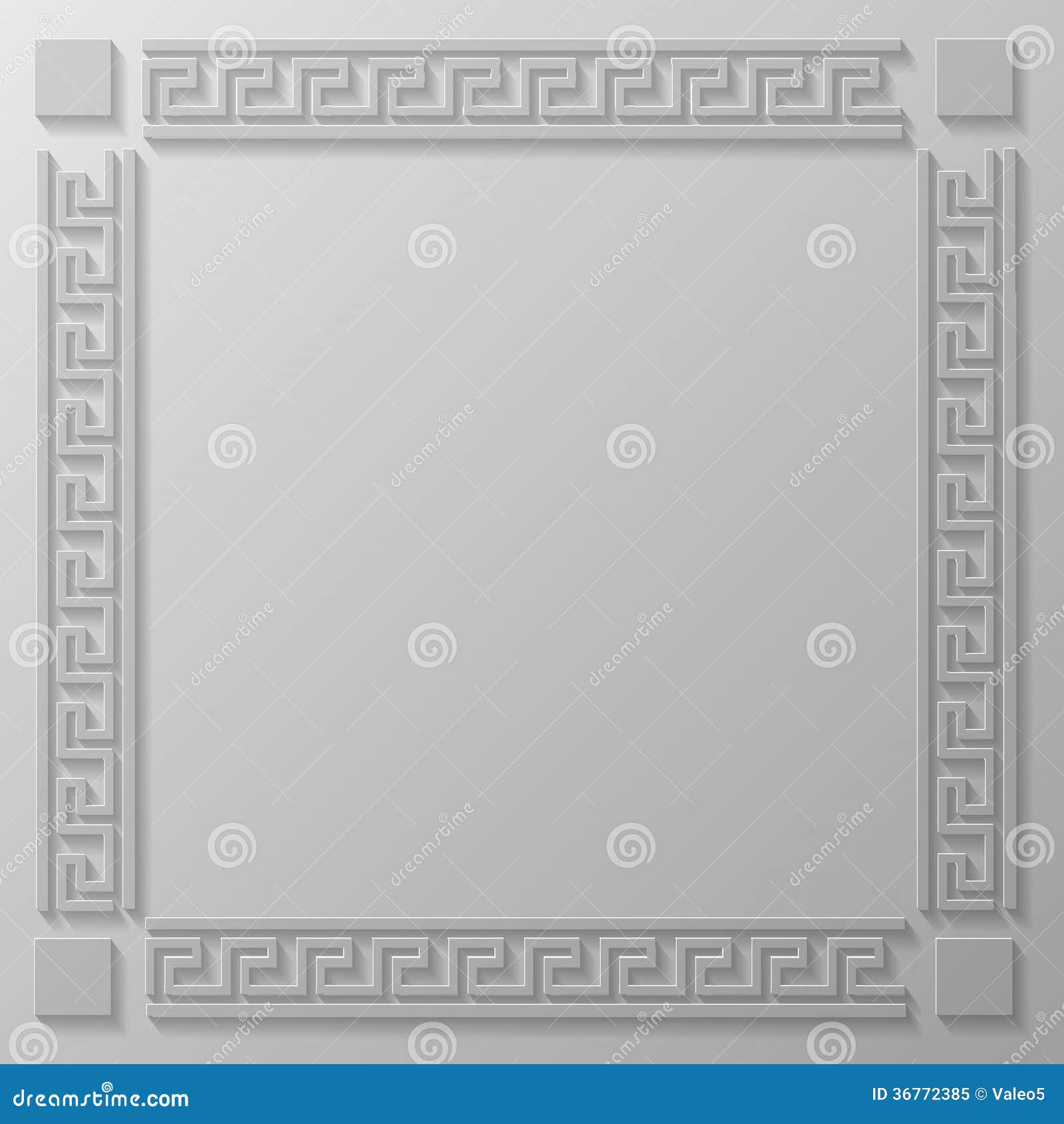 Greek Frame. Meander Pattern Border Square. Greek Rectangle Frame ...