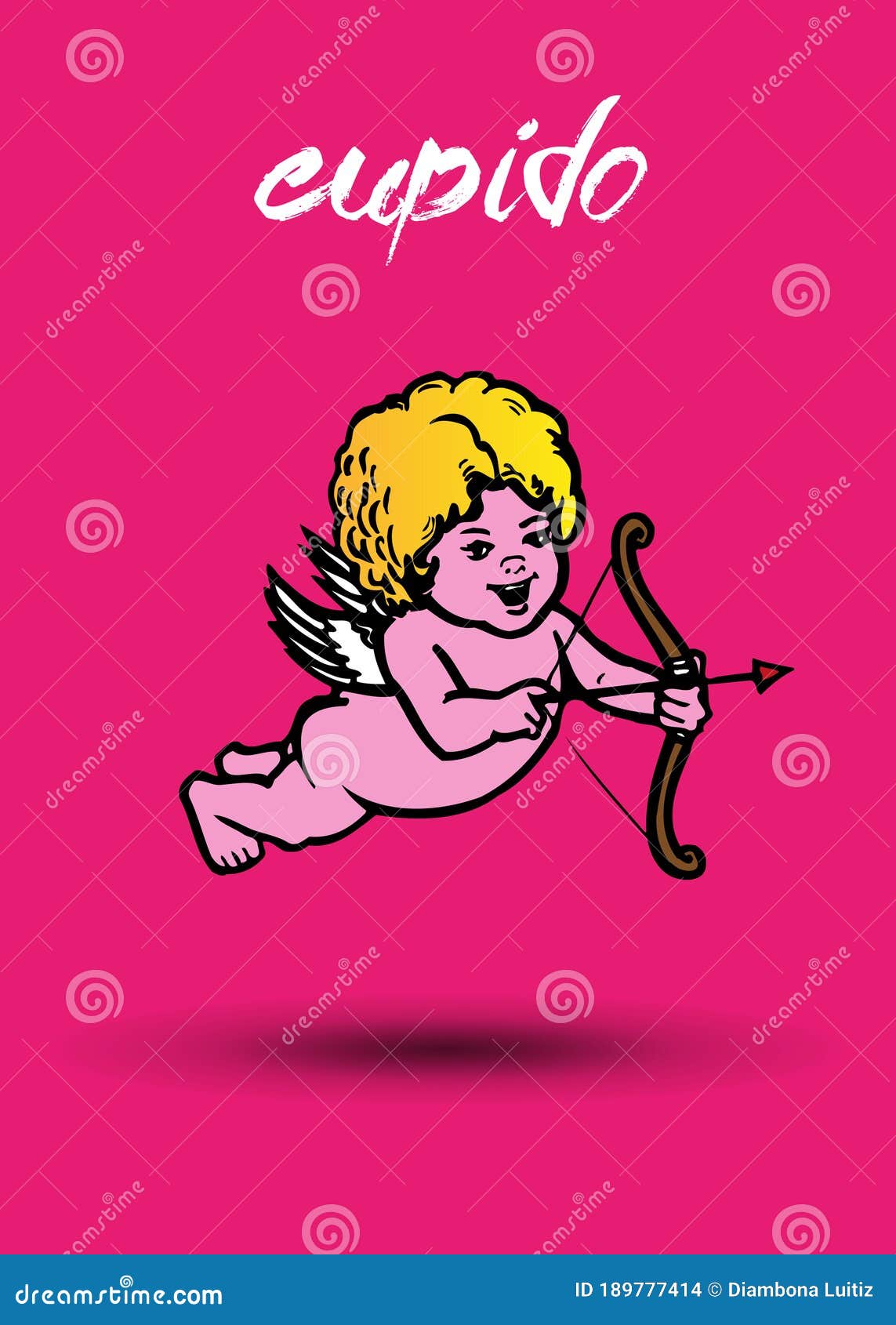 Greek god cupid stock illustration. Illustration of vector - 189777414