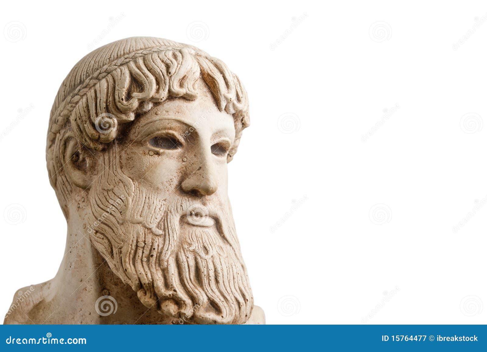 Greek God in Half Profile Horizontal Stock Image - Image of ...