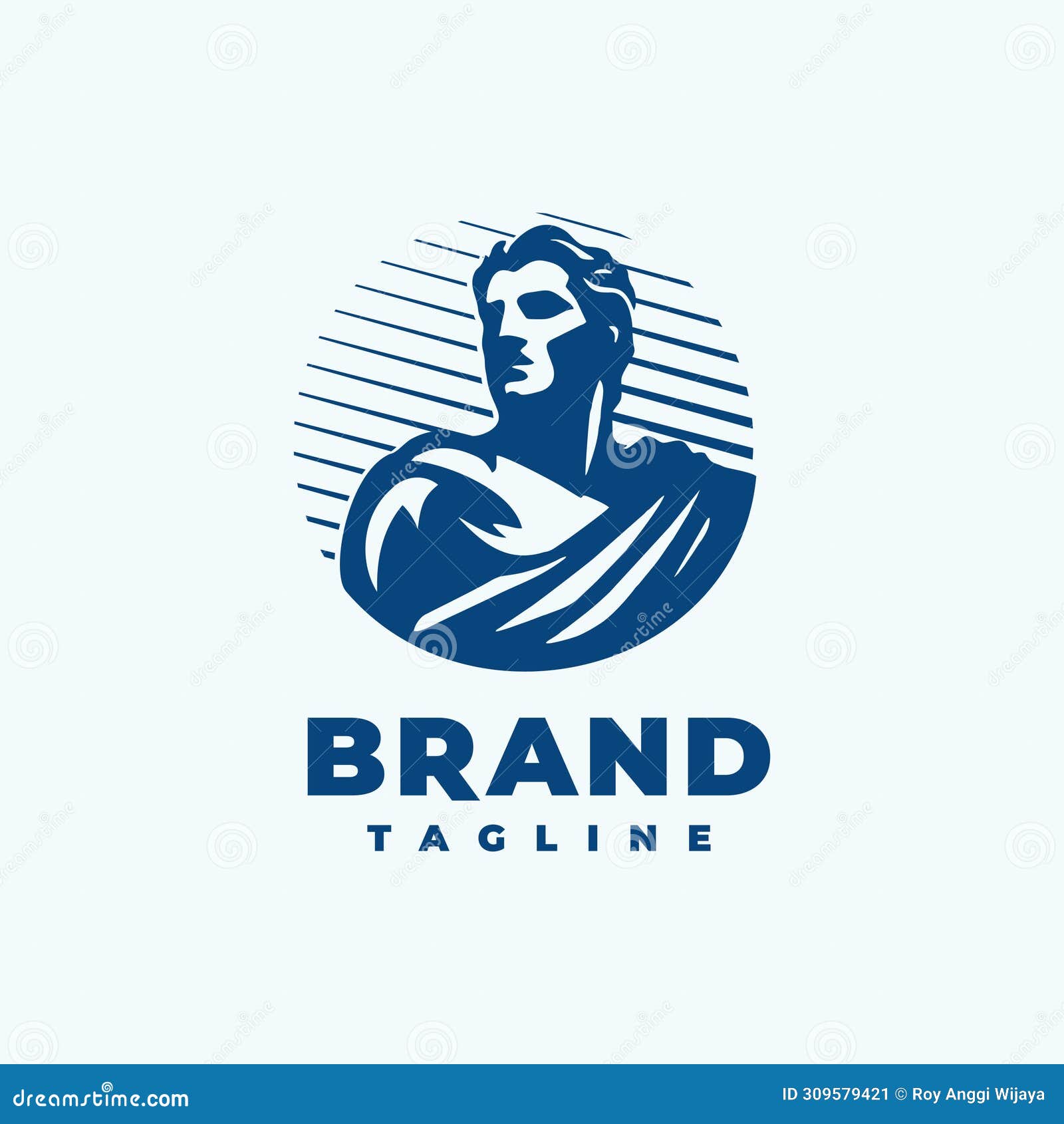 Greek God Head Logo Design Template Illustration Stock Illustration ...