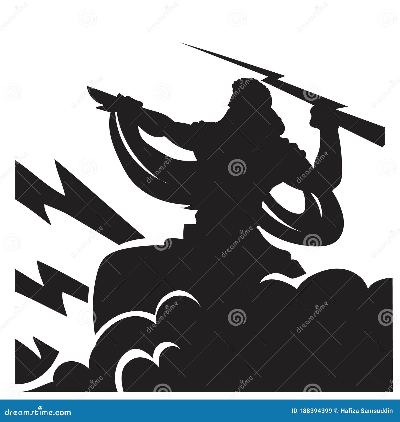 Greek God Zeus. Vector Illustration Decorative Design Stock Vector ...