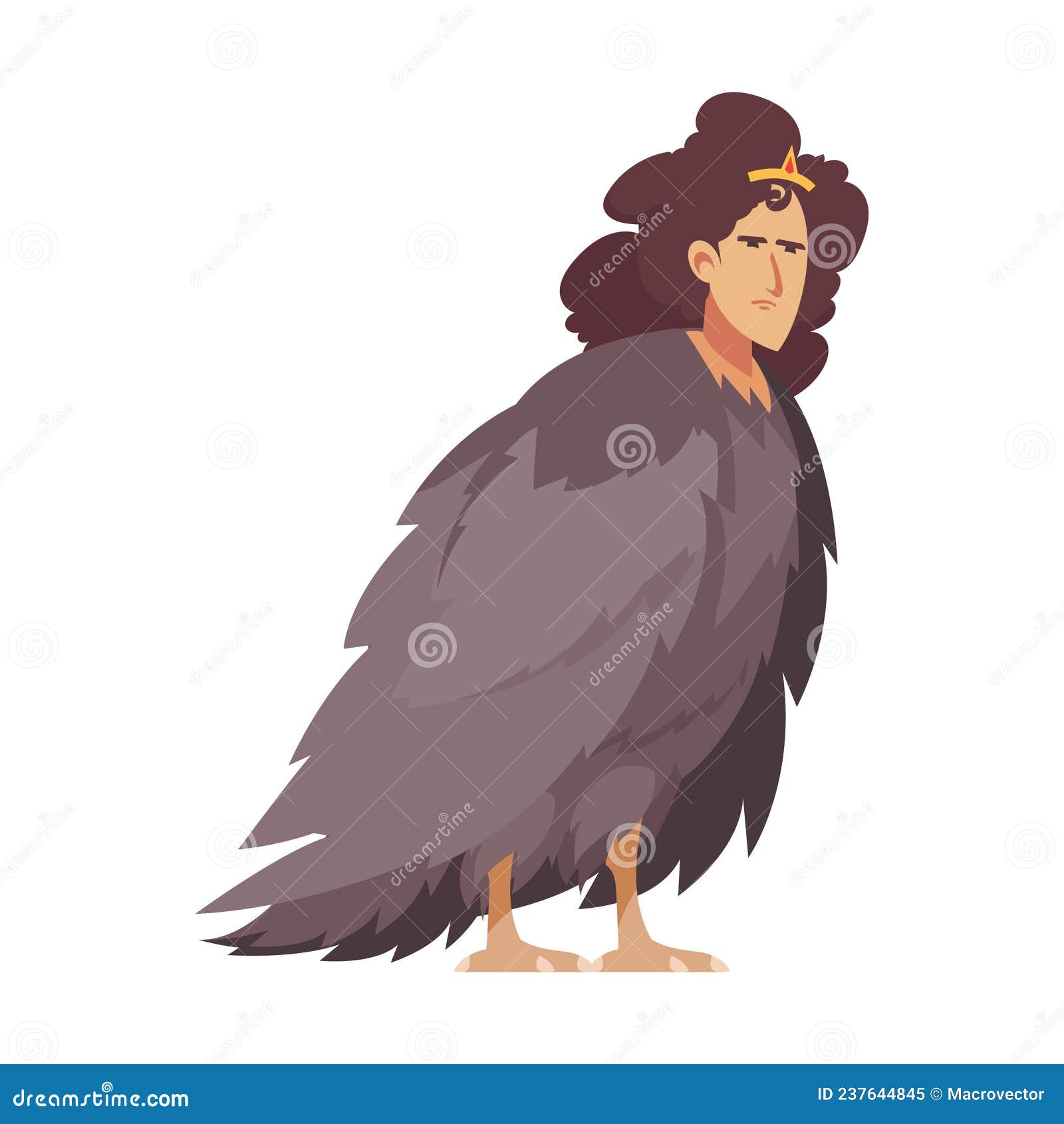 Bird Man Creature Composition Stock Vector - Illustration of clipart ...