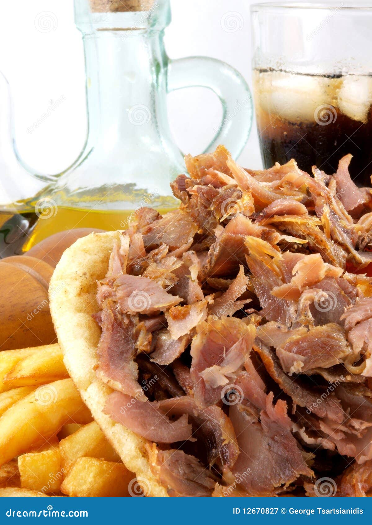 Greek gyros stock image. Image of healthy, light, grilled - 12670827