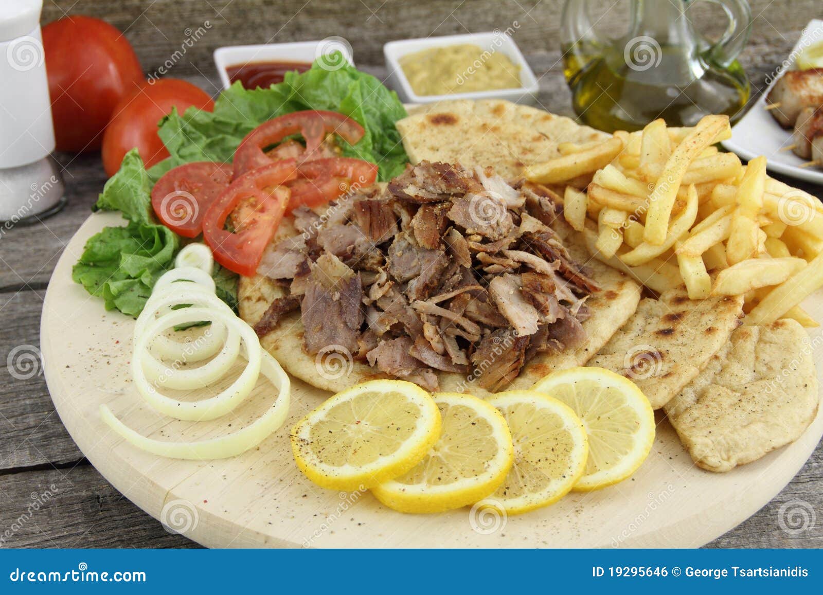 Greek gyros stock photo. Image of meat, kebab, food, mediterranean ...