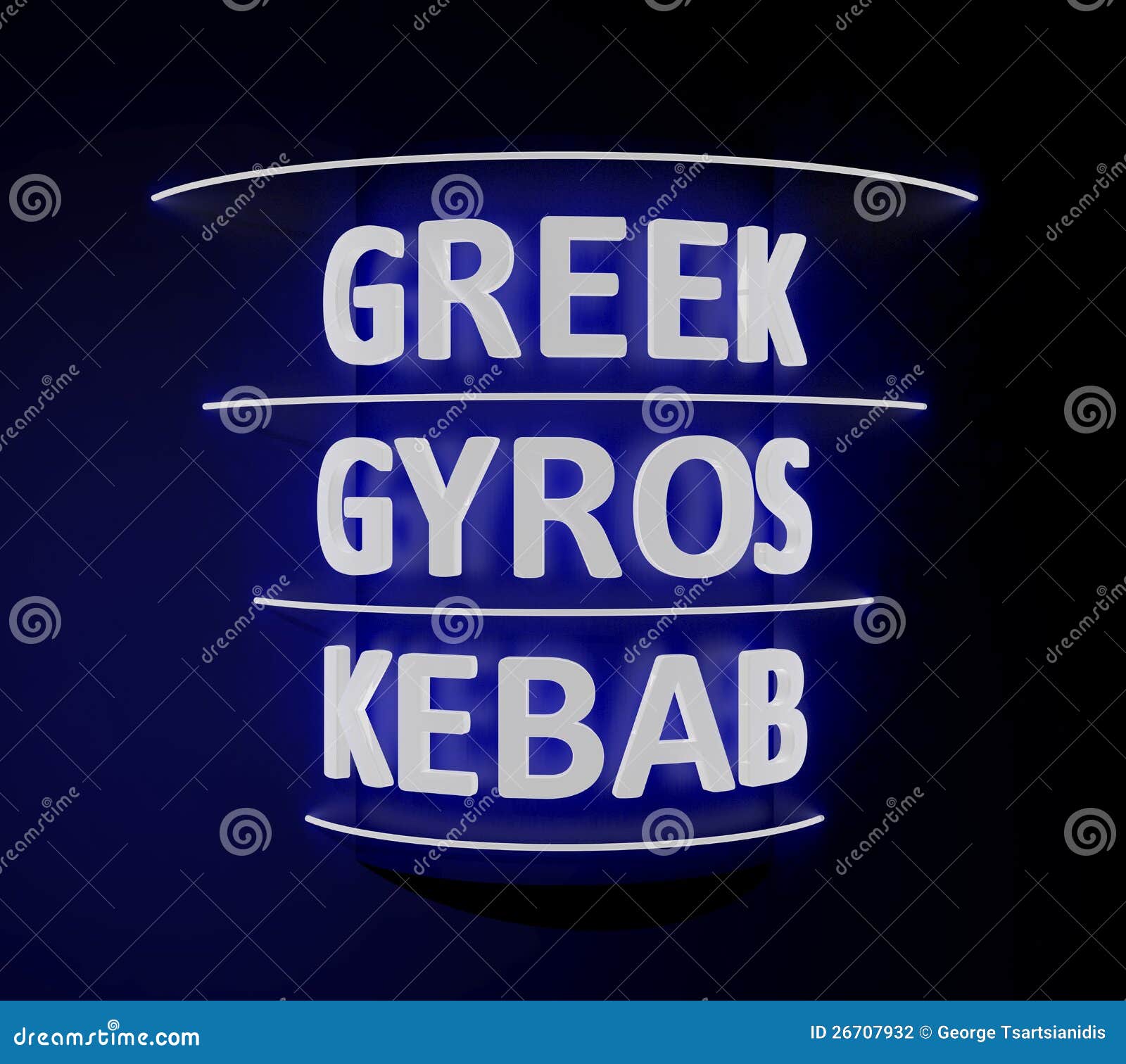 Greek Gyros Restaurant Cafe Poster, Menu Template Design Cartoon Vector ...