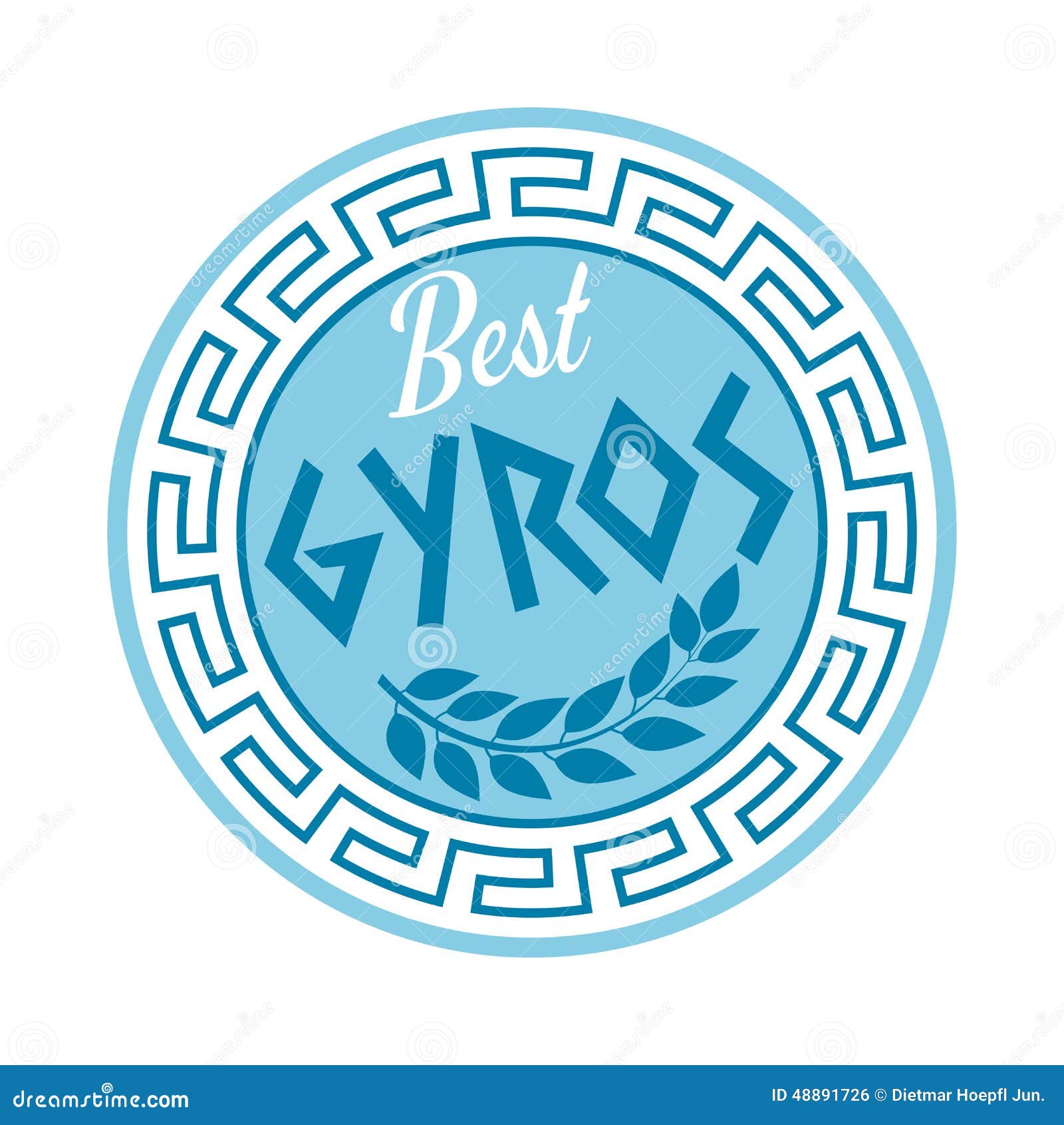 Greek Gyros Sign Stock Vector - Image: 48891726