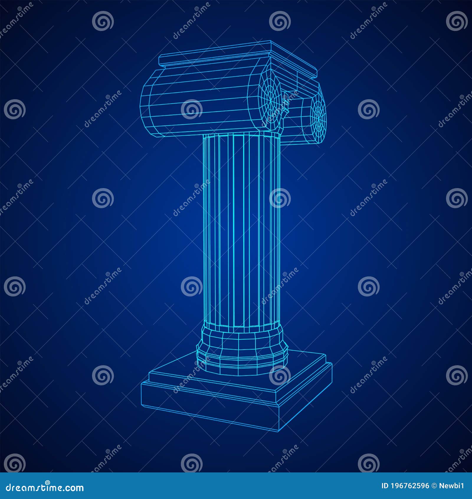 Greek Ionic Column. Ancient Pillars Stock Vector - Illustration of ...
