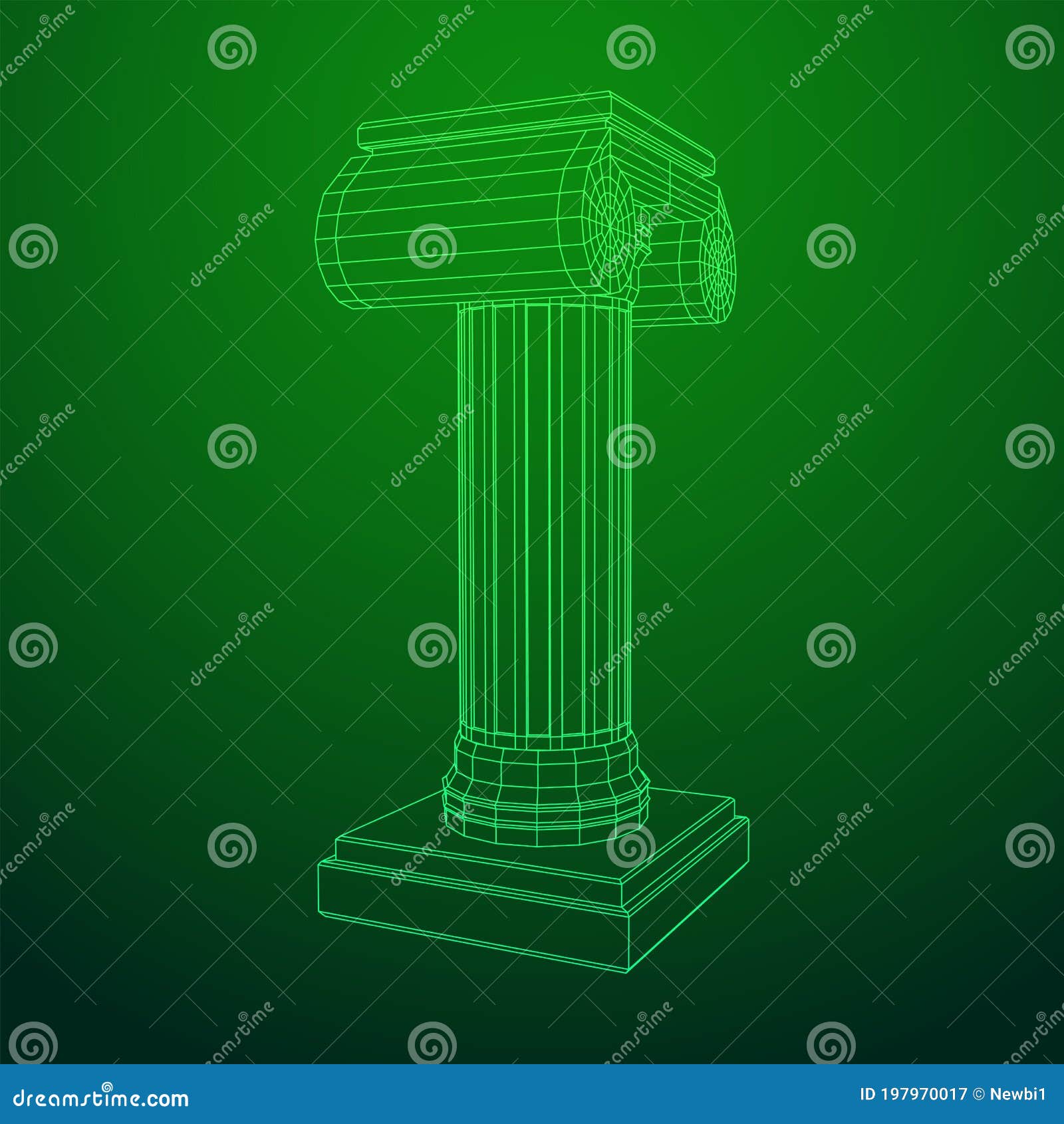 Greek Ionic Column. Ancient Pillars. Cartoon Vector | CartoonDealer.com ...