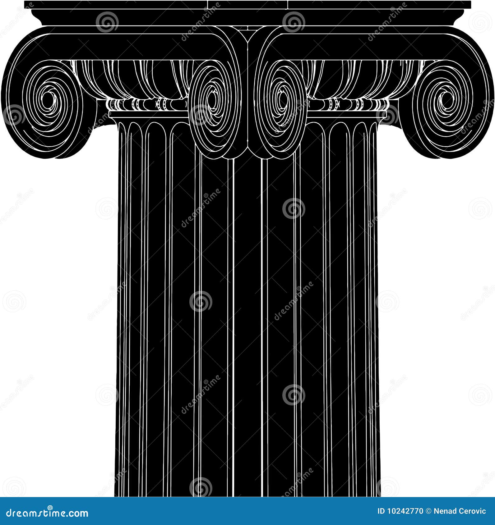 Greek Ionic Column Vector 04 Stock Vector - Illustration of roman ... Greek Ionic Column Vector 04 Stock Vector - Illustration of roman ...