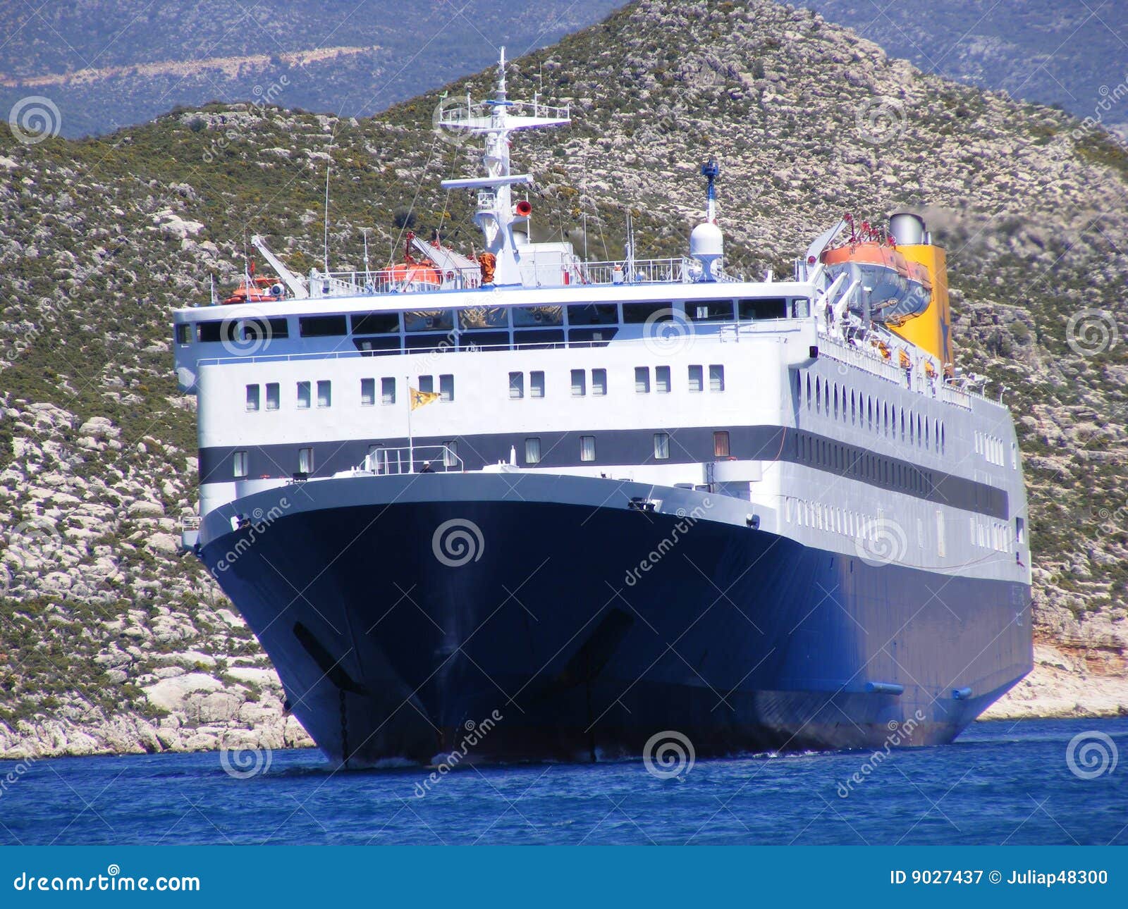 Greek Island Ferry stock image. Image of routes, cruising - 9027437