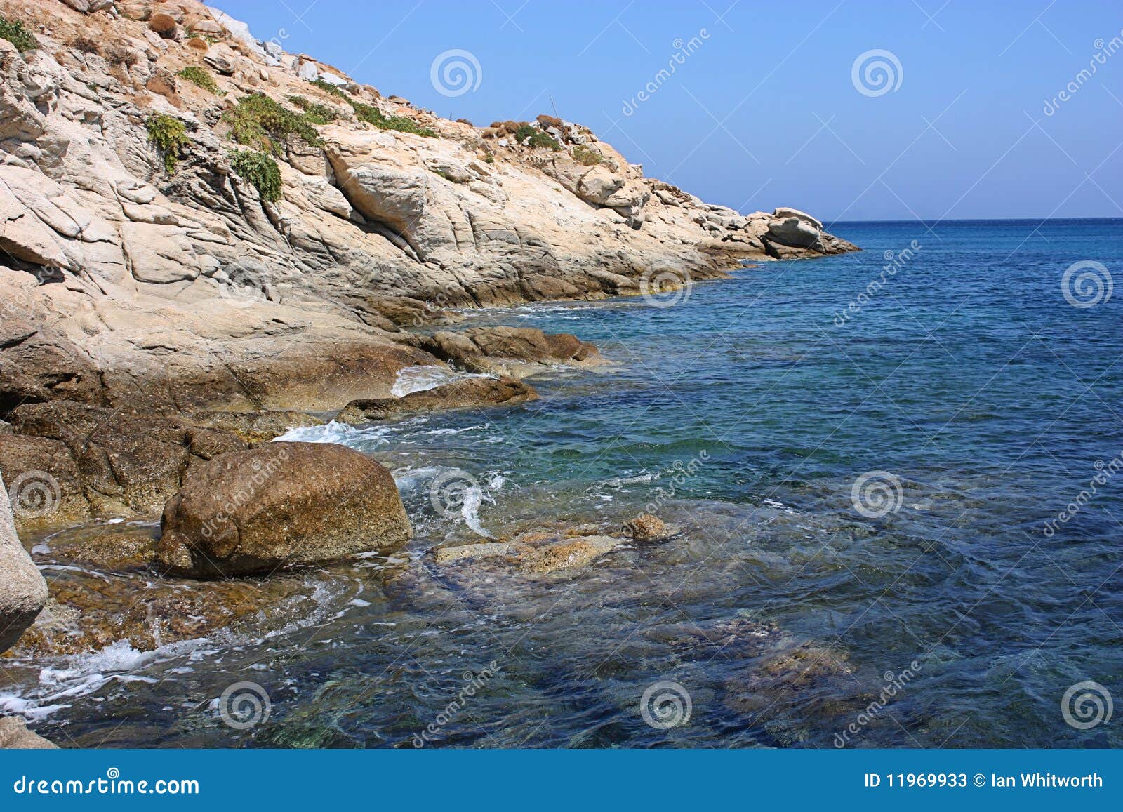 Greek Islands Beautiful Coastline Stock Image - Image of greek, greece ...