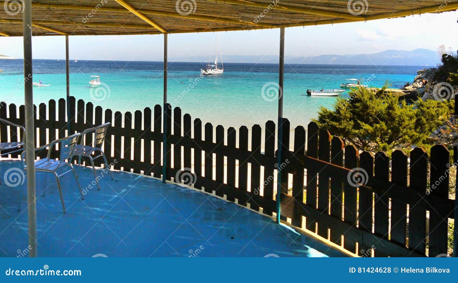 Greek Islands Coast, Blue Lagoon Editorial Stock Photo - Image of ...