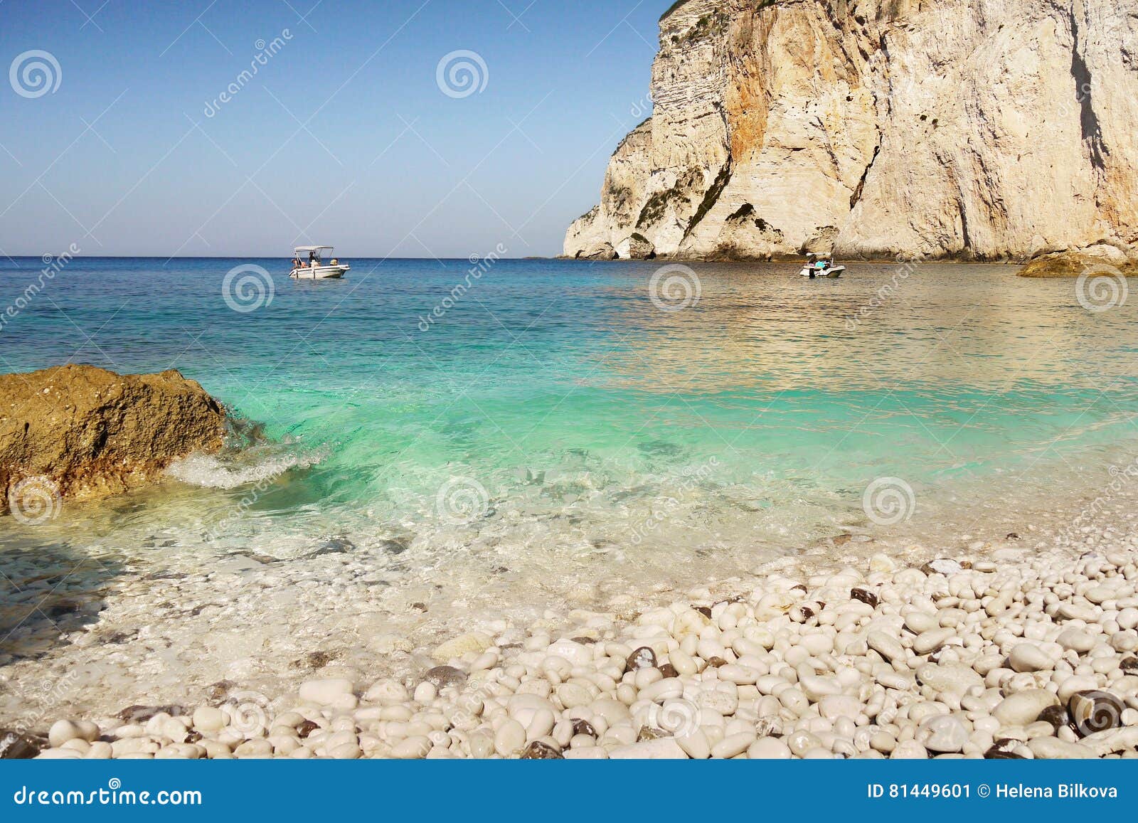 Greek Islands Coast, Blue Lagoon Editorial Photo - Image of summer ...