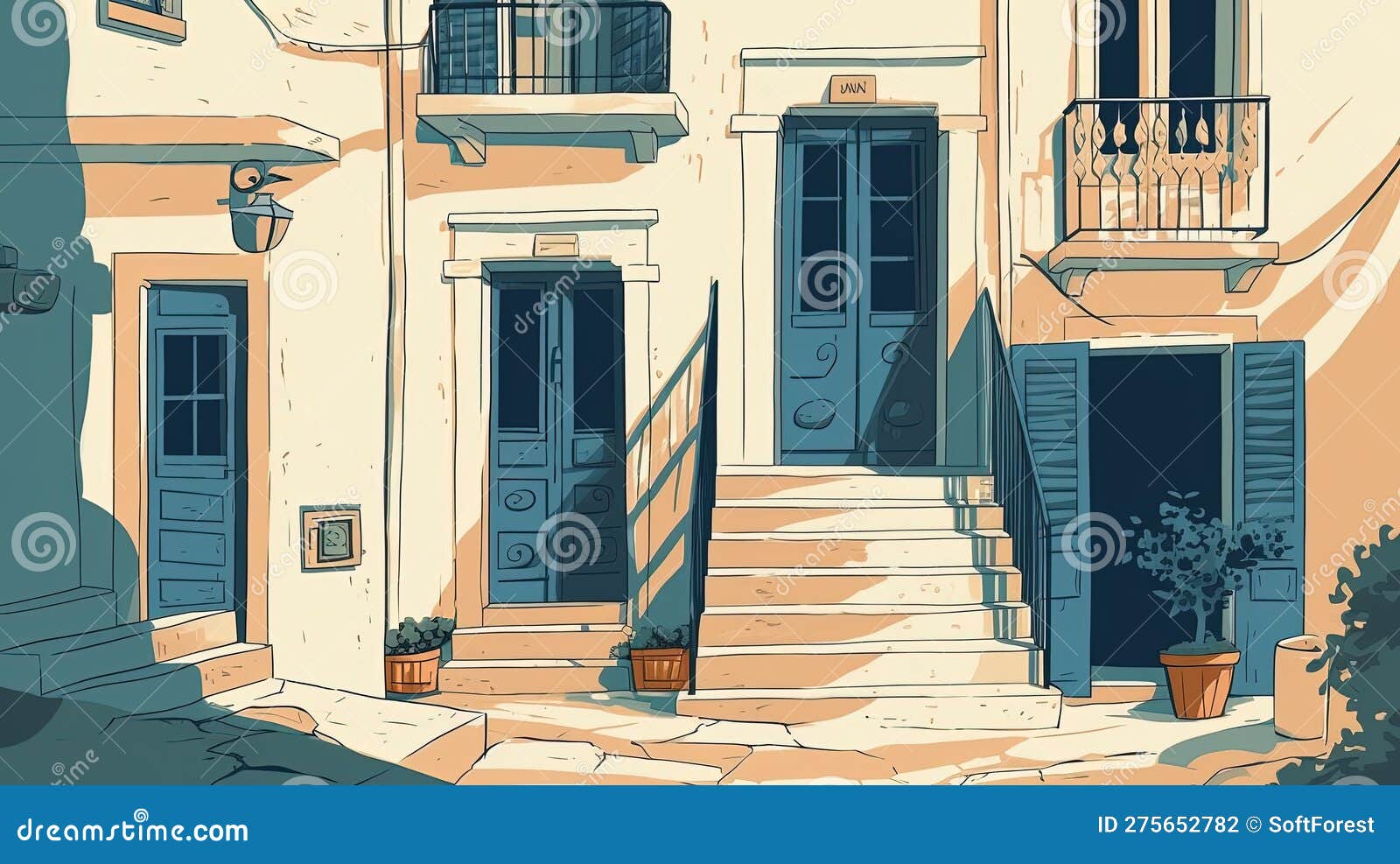 Greek Islands. View of Typical Greek Island Architecture Stock ...