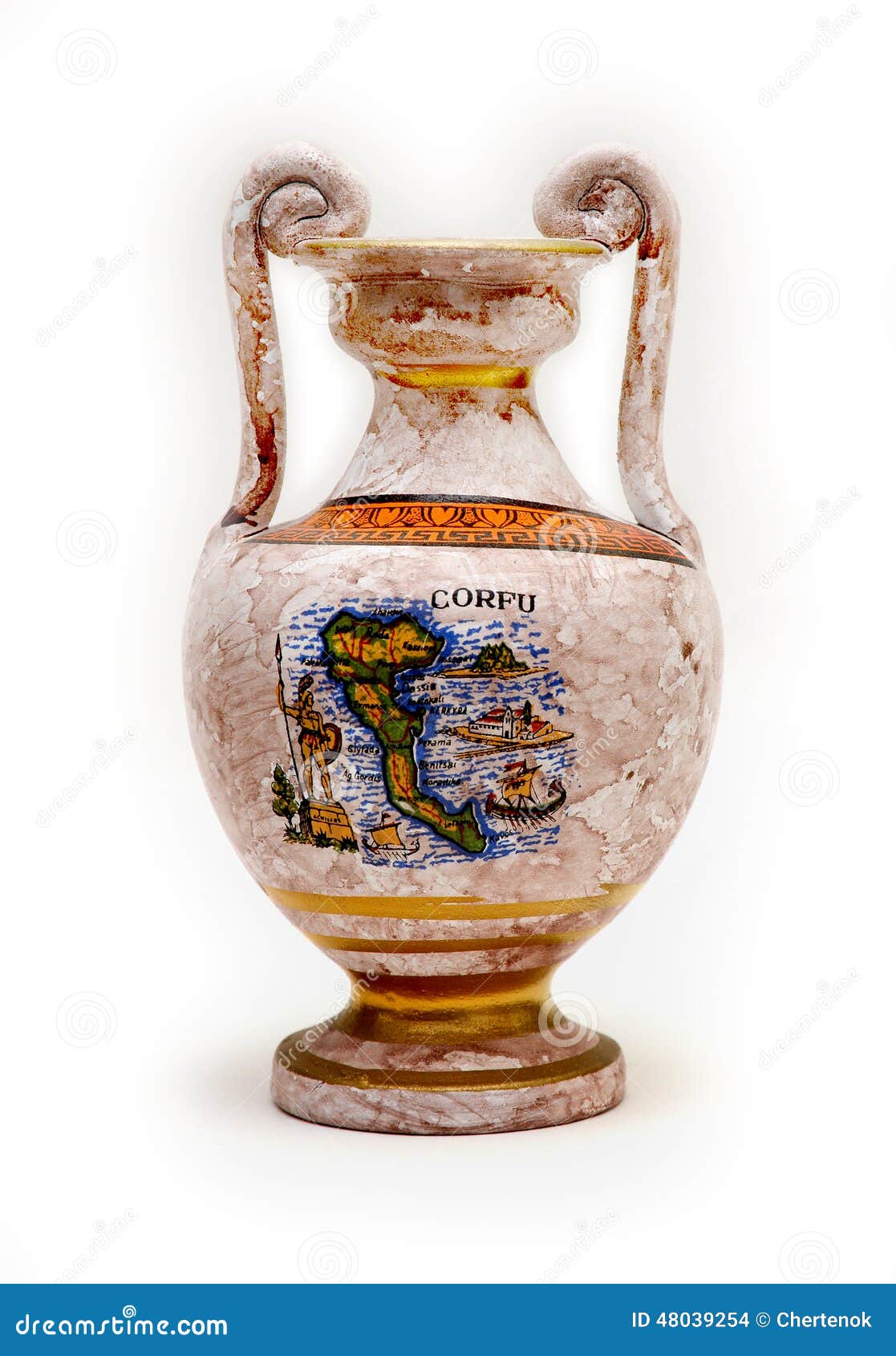 Greek jug stock photo. Image of isolated, white, corfu - 48039254