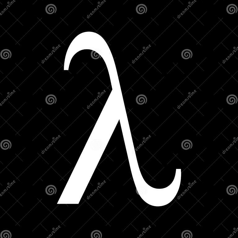 Greek letter lambda symbol stock illustration. Illustration of ...