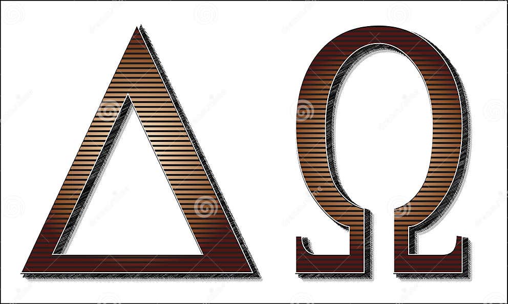 Alpha Omega Letters stock vector. Illustration of alpha - 99334199