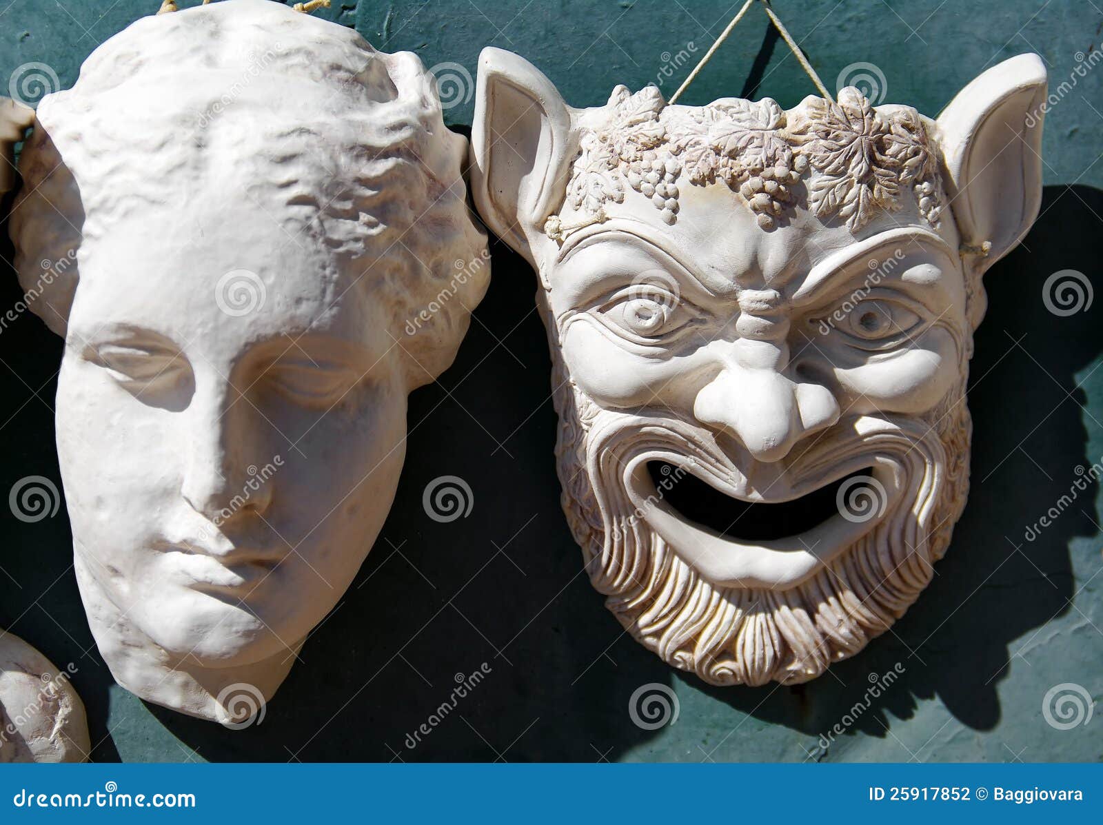 Greek masks stock photo. Image of hang, close, sell, head - 25917852