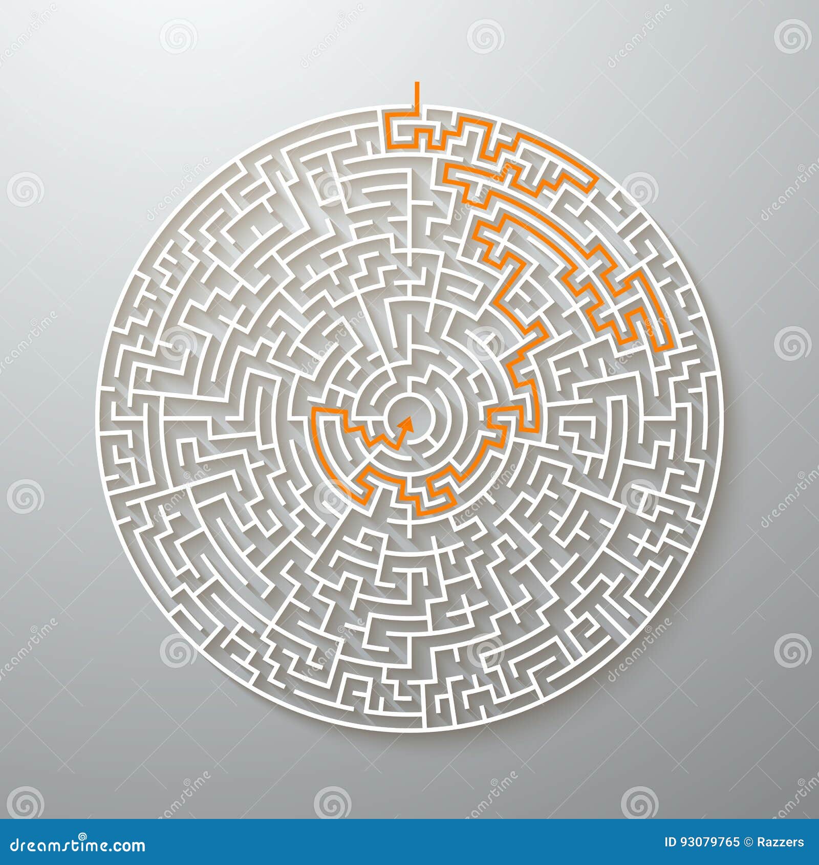 Greek Maze Puzzle Challenge with Solution Stock Vector - Illustration ...