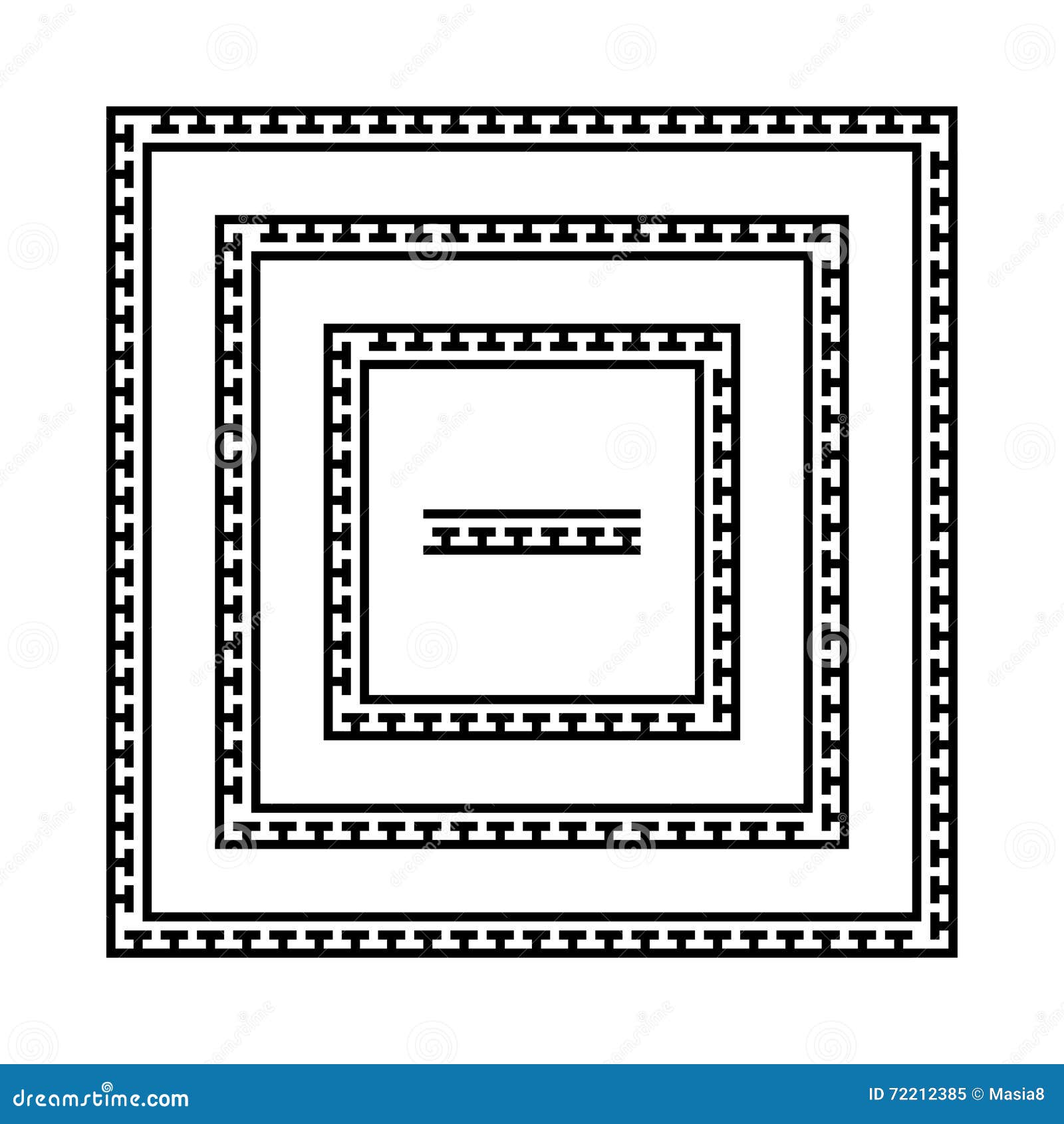 Greek meander frames, stock illustration. Illustration of antique ...