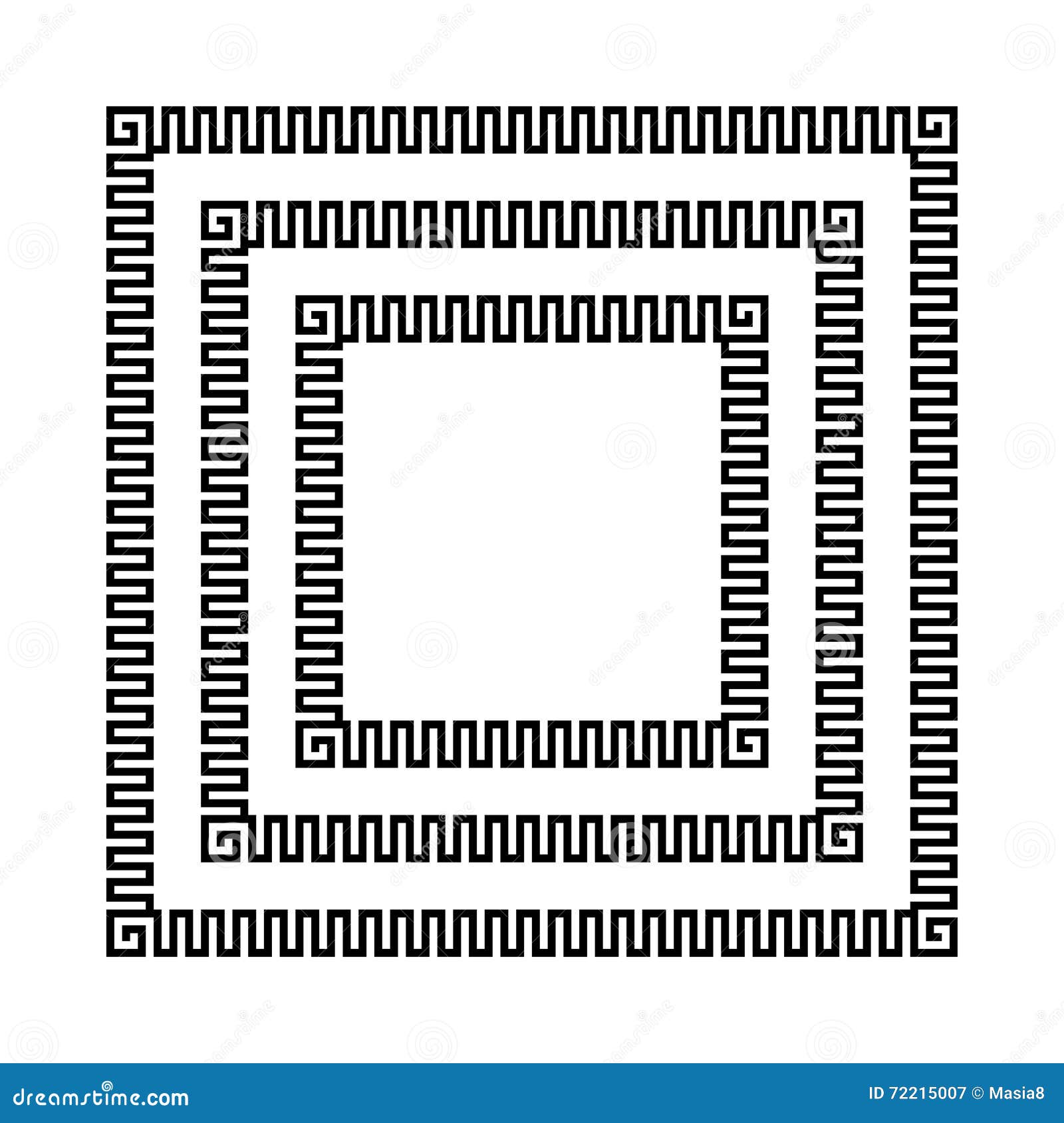 Greek meander frames, stock illustration. Illustration of left - 72215007