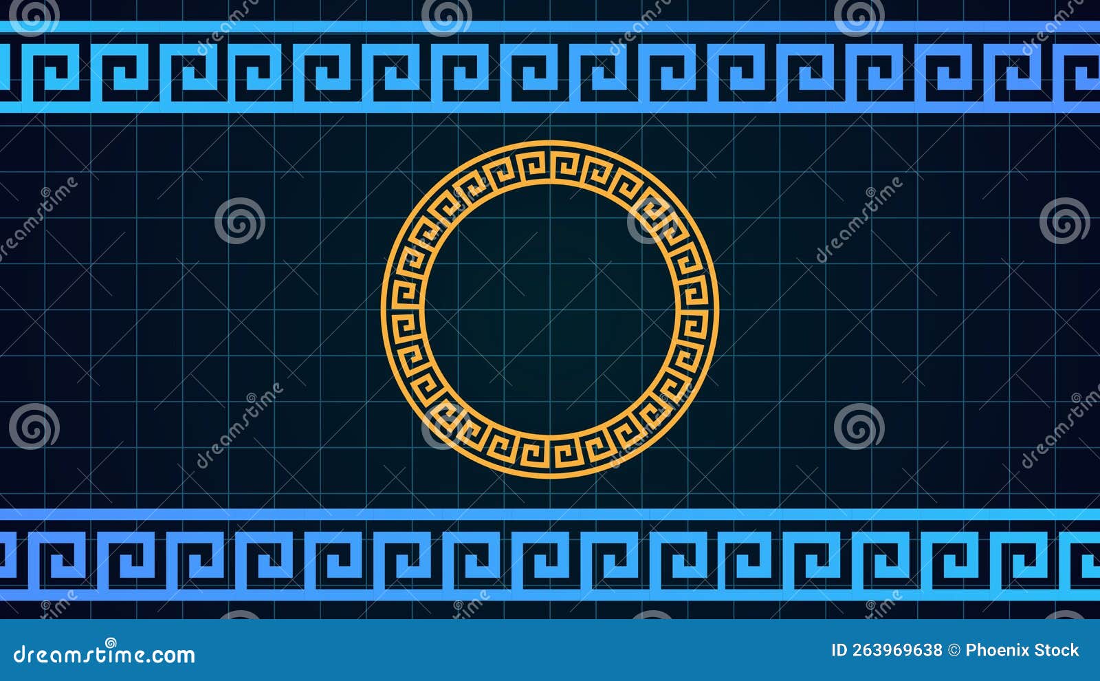 Greek Meander Pattern Background Illustration Abstract Background Stock ...