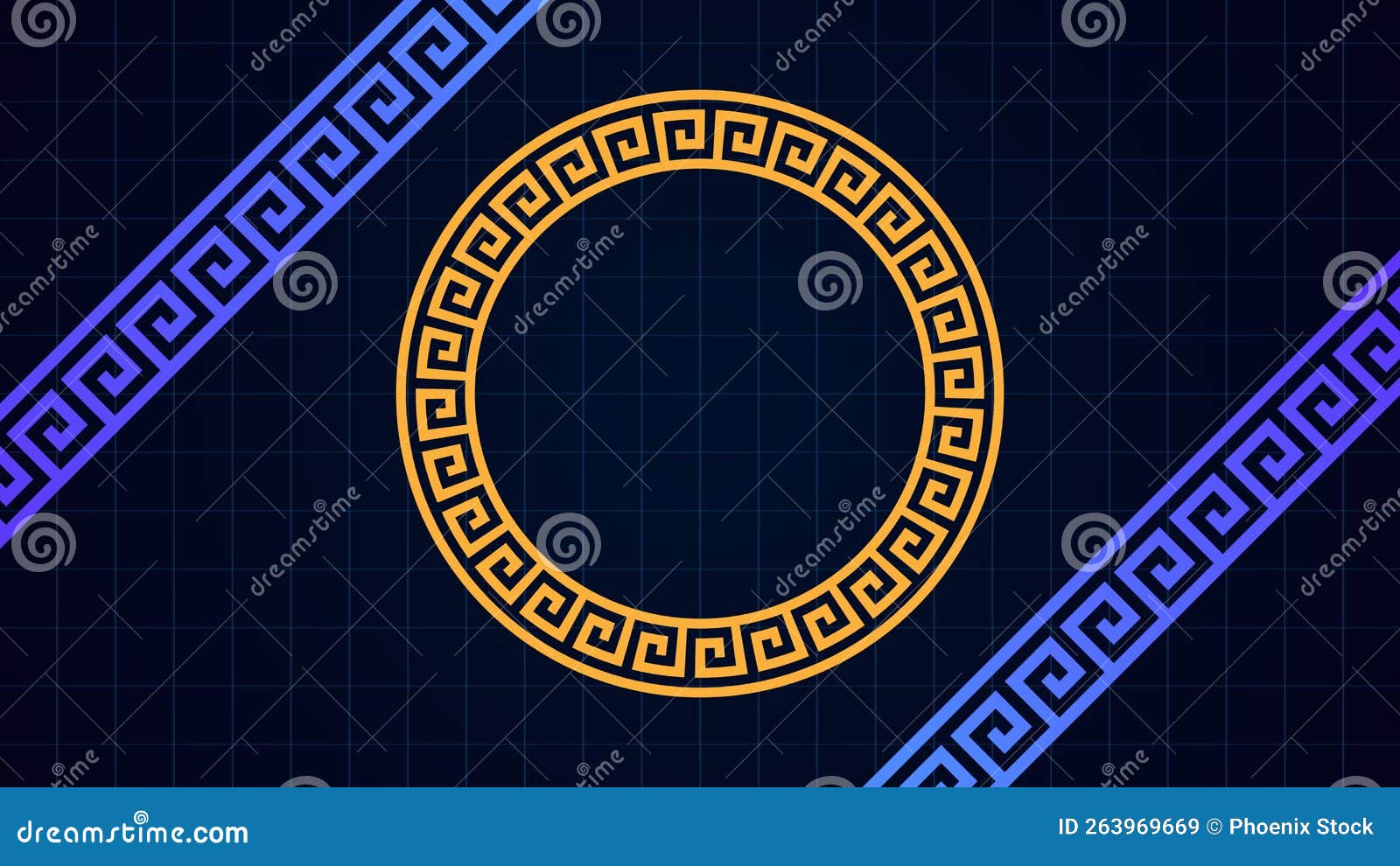 Greek Meander Pattern Background Illustration Abstract Background Stock ...