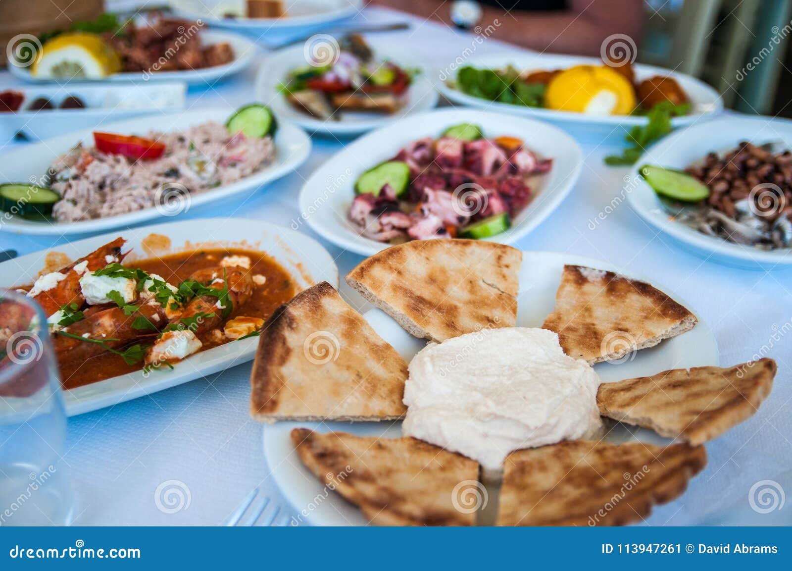 Greek meze stock image. Image of food, olives, tourism - 113947261