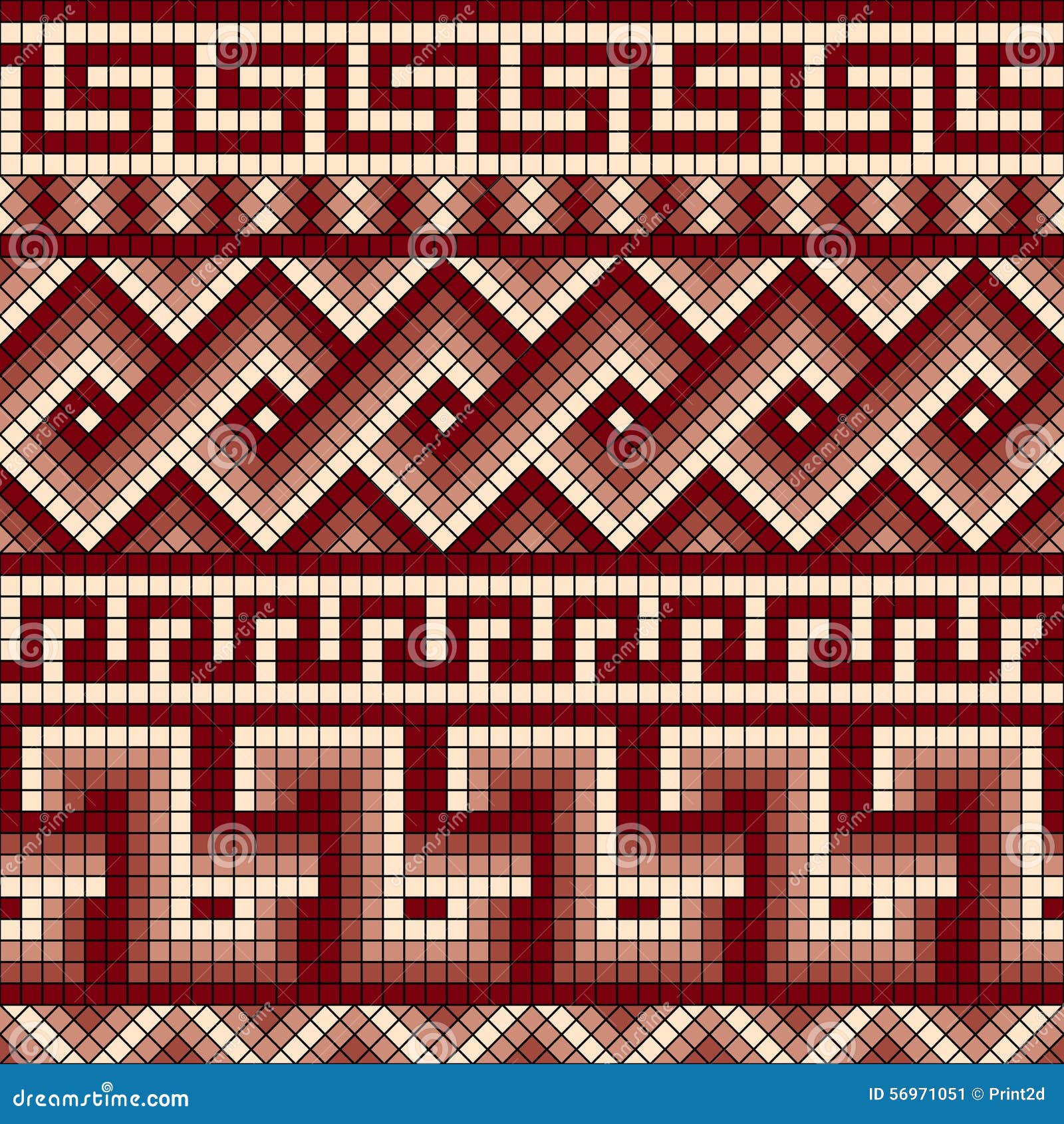 Greek mosaic seamless stock vector. Illustration of greek - 56971051