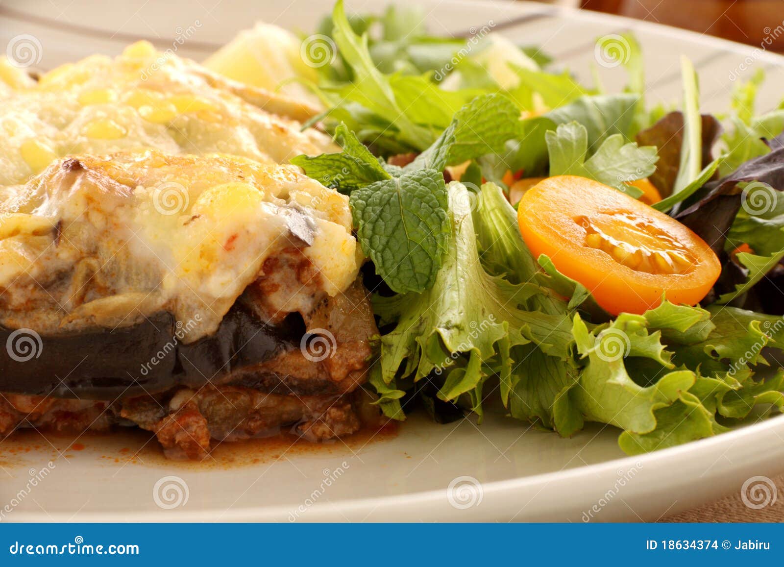 Greek Moussaka stock photo. Image of eggplant, cooked - 18634374