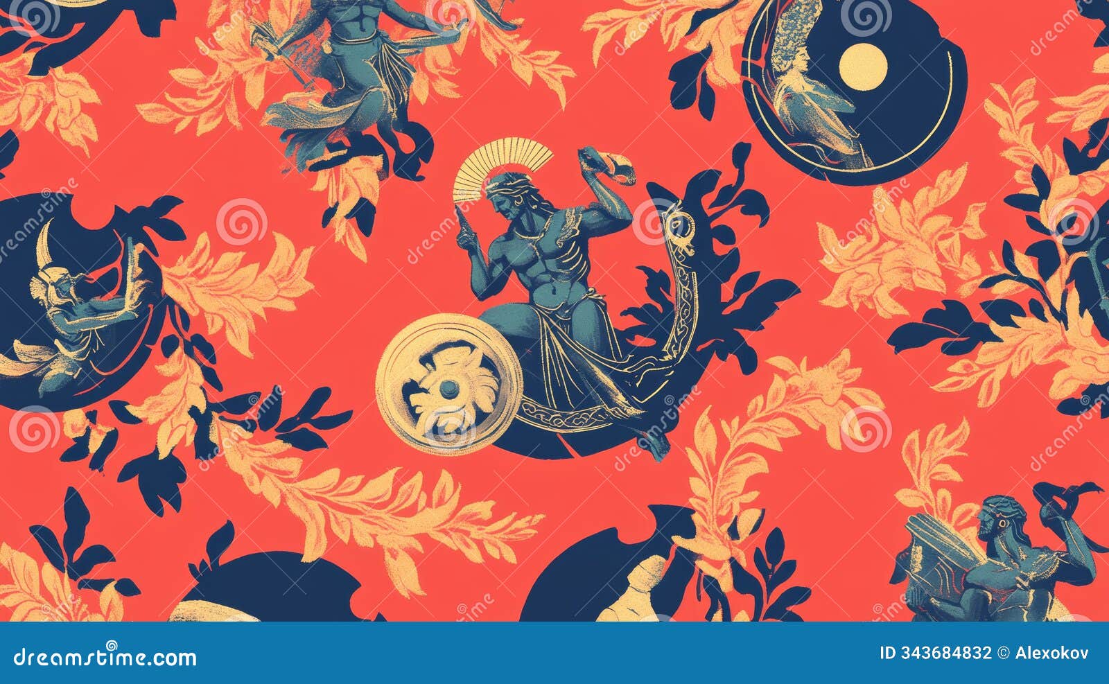 Greek Mythology Pattern Artistic Representation for Design Generative ...