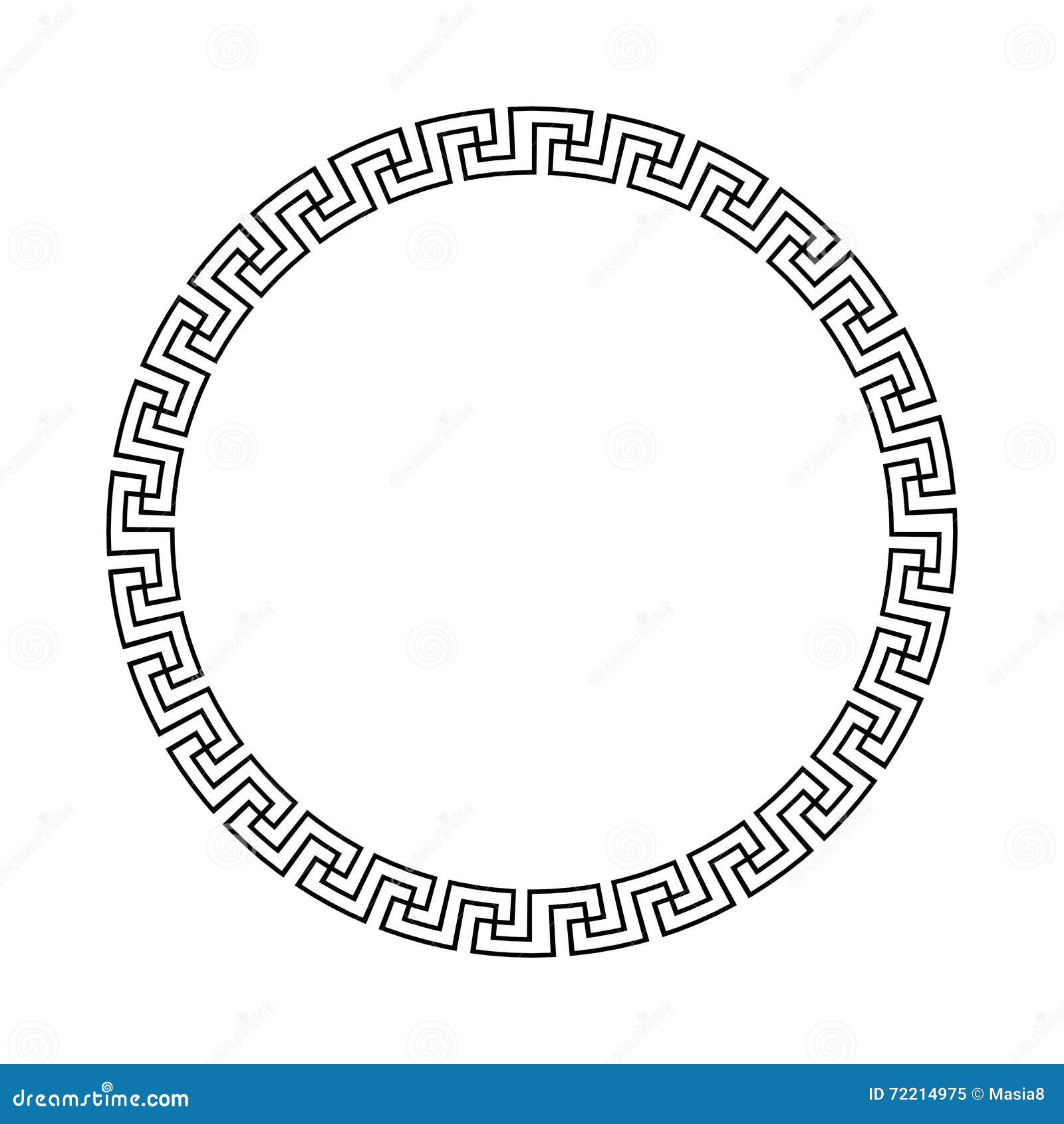 Greek National Antique Round Pattern, . Stock Illustration ...