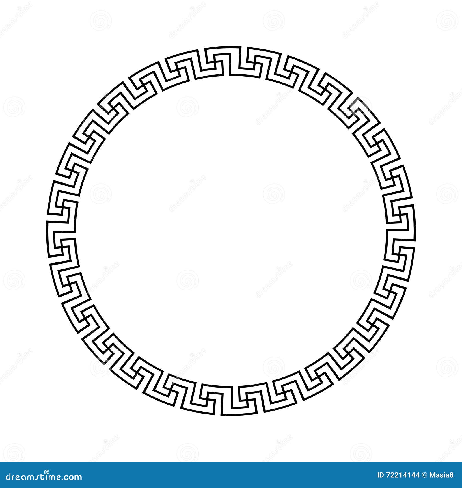 Greek National Antique Round Pattern, . Stock Illustration ...