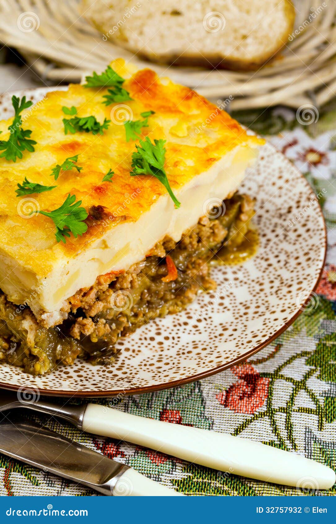 Greek National Cuisine Mussaka Stock Photo - Image of tasty, mussakas ...