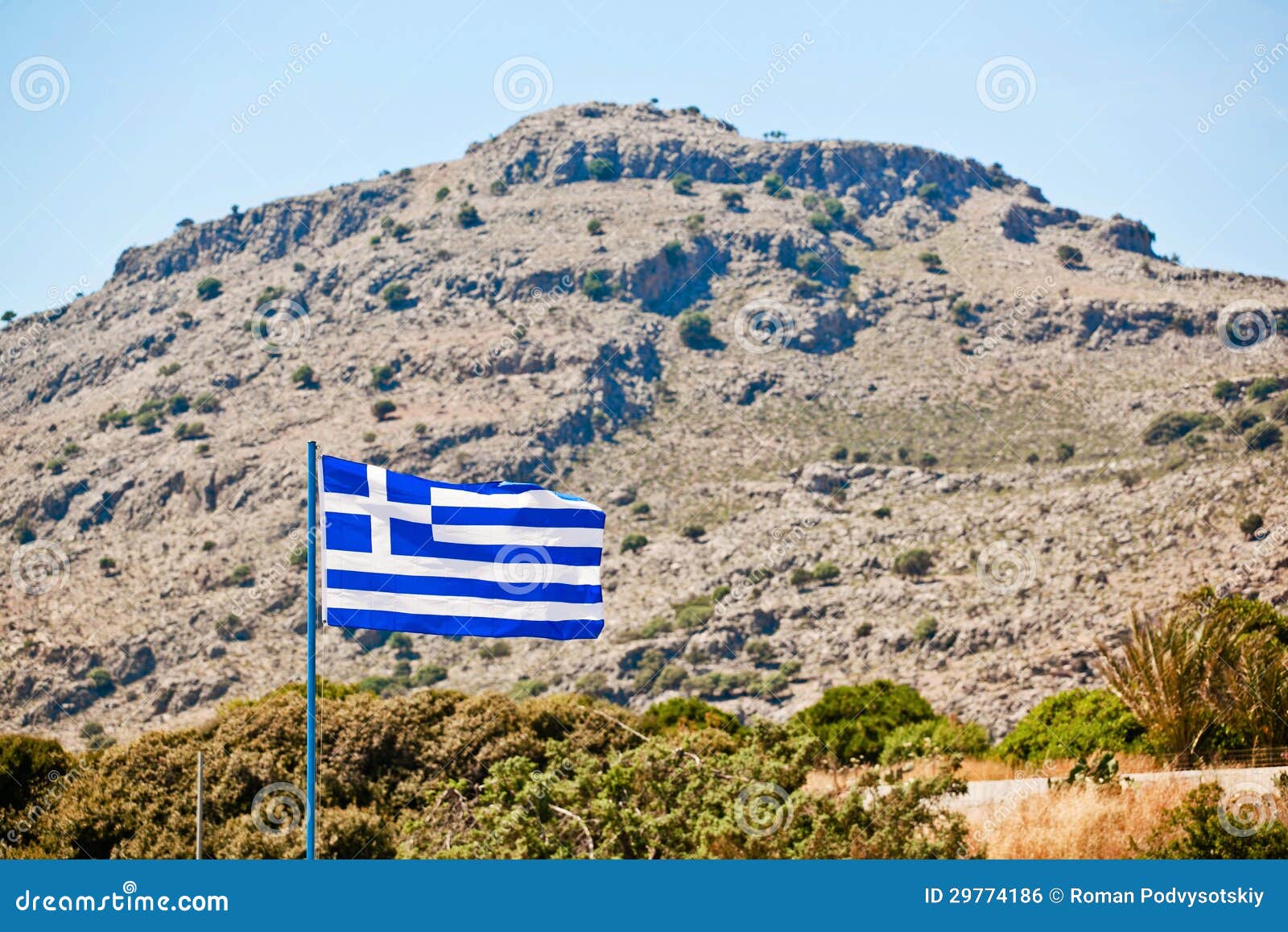 The Greek National flag stock photo. Image of problems - 29774186