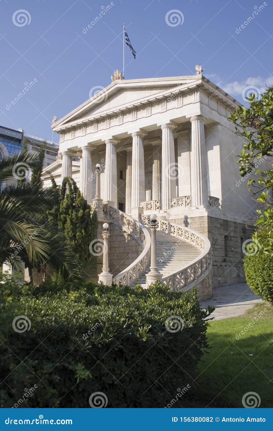 Greek National Library, Athens Stock Photo - Image of monument ...