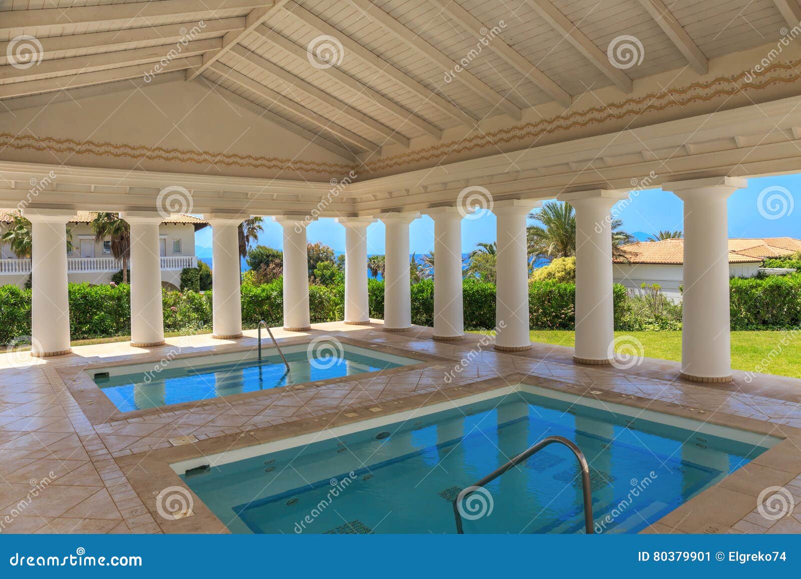 Greek Neoclassical Architecture Building Stock Image - Image of facade ...