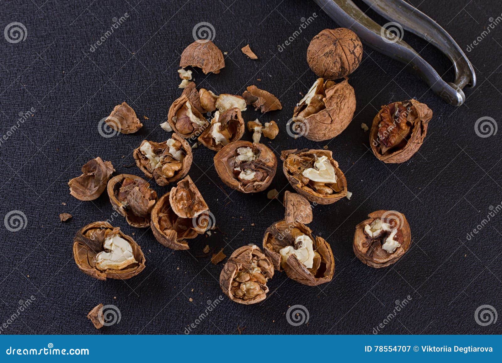 Greek Nuts Whole and Split, the Nutcracker Stock Image - Image of ...