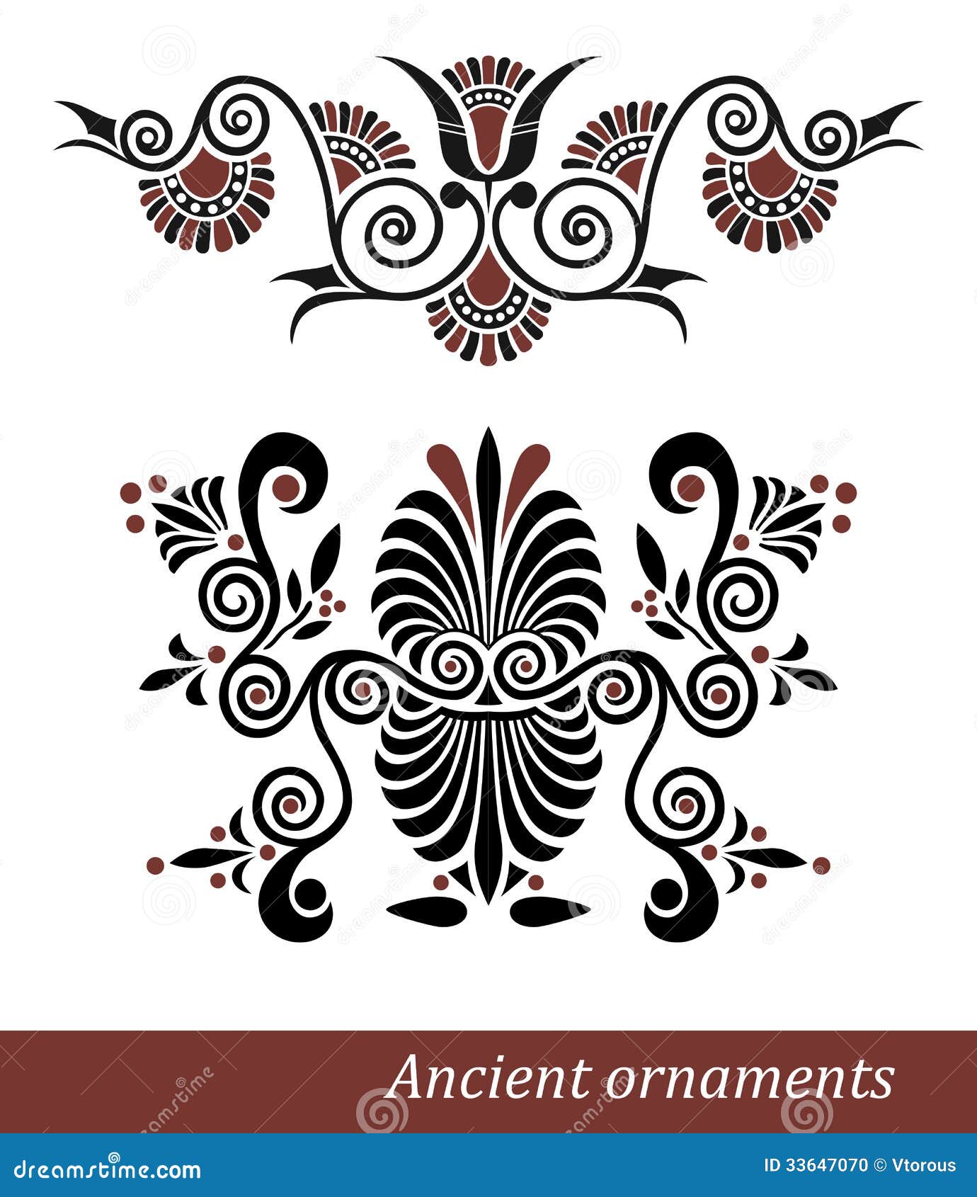 Greek ornament stock vector. Illustration of blue, outline - 33647070